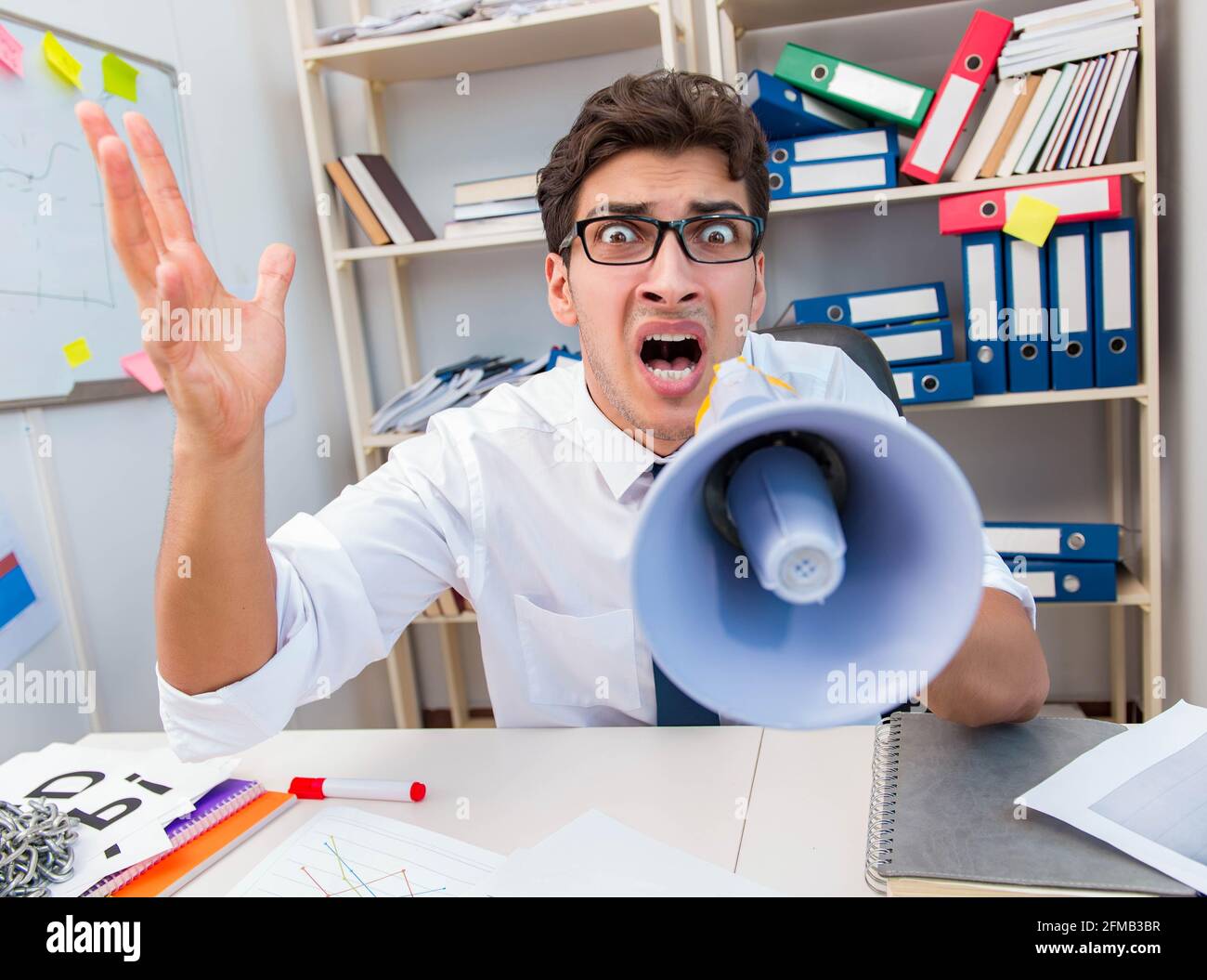 The busy frustrated businessman angry in the office Stock Photo - Alamy