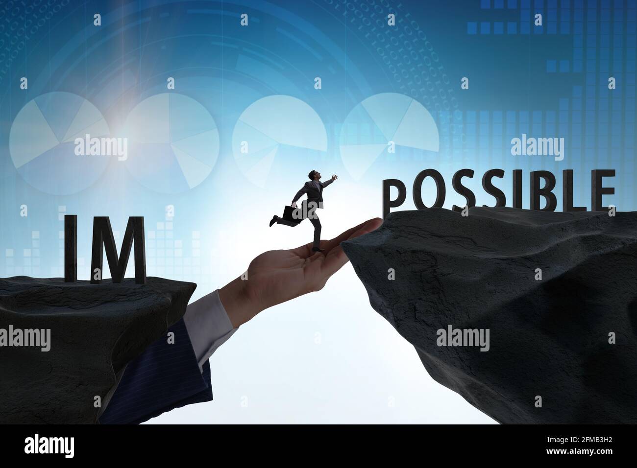 The concept of the impossible becoming possible Stock Photo - Alamy