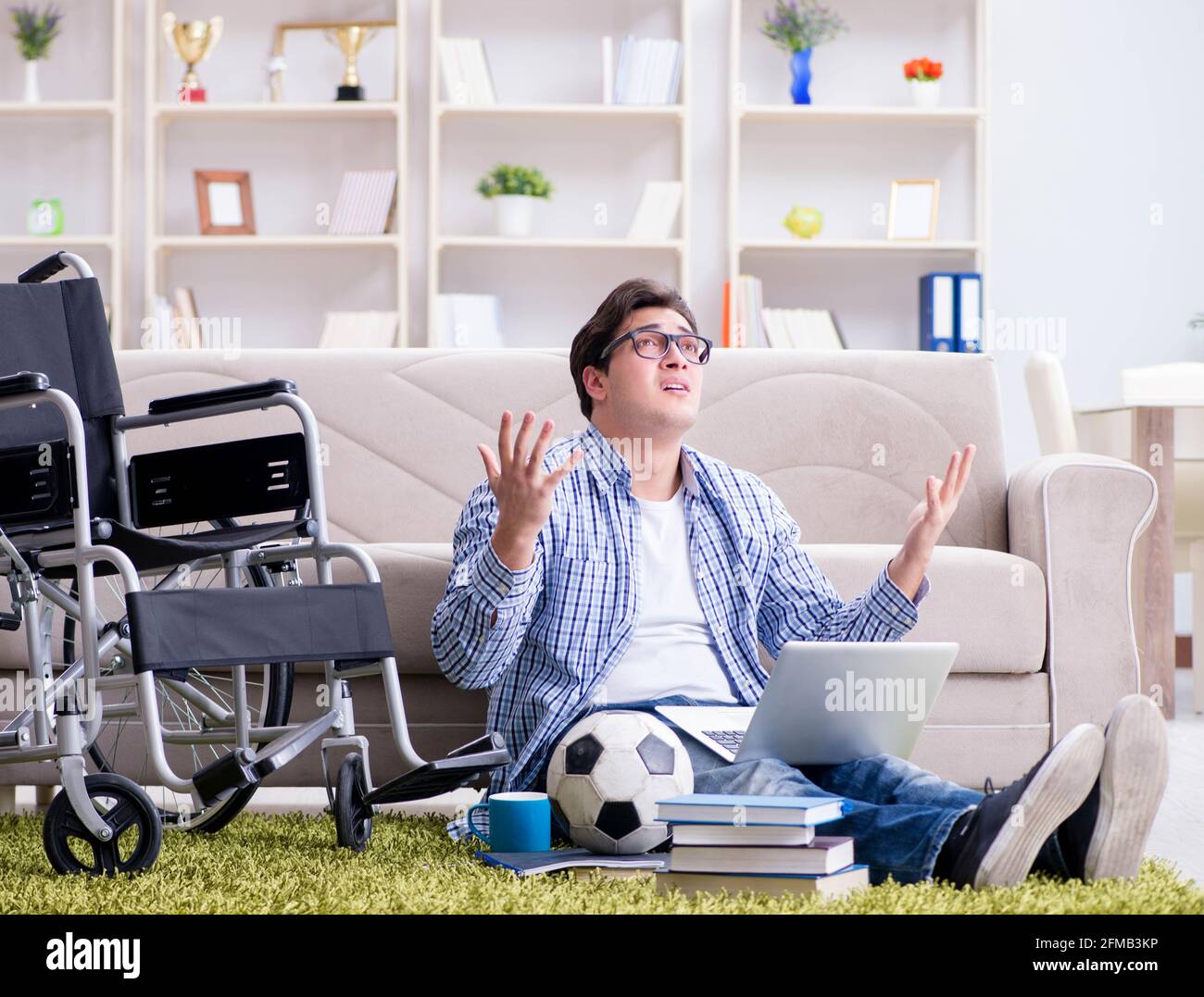 The young student studying at home Stock Photo - Alamy
