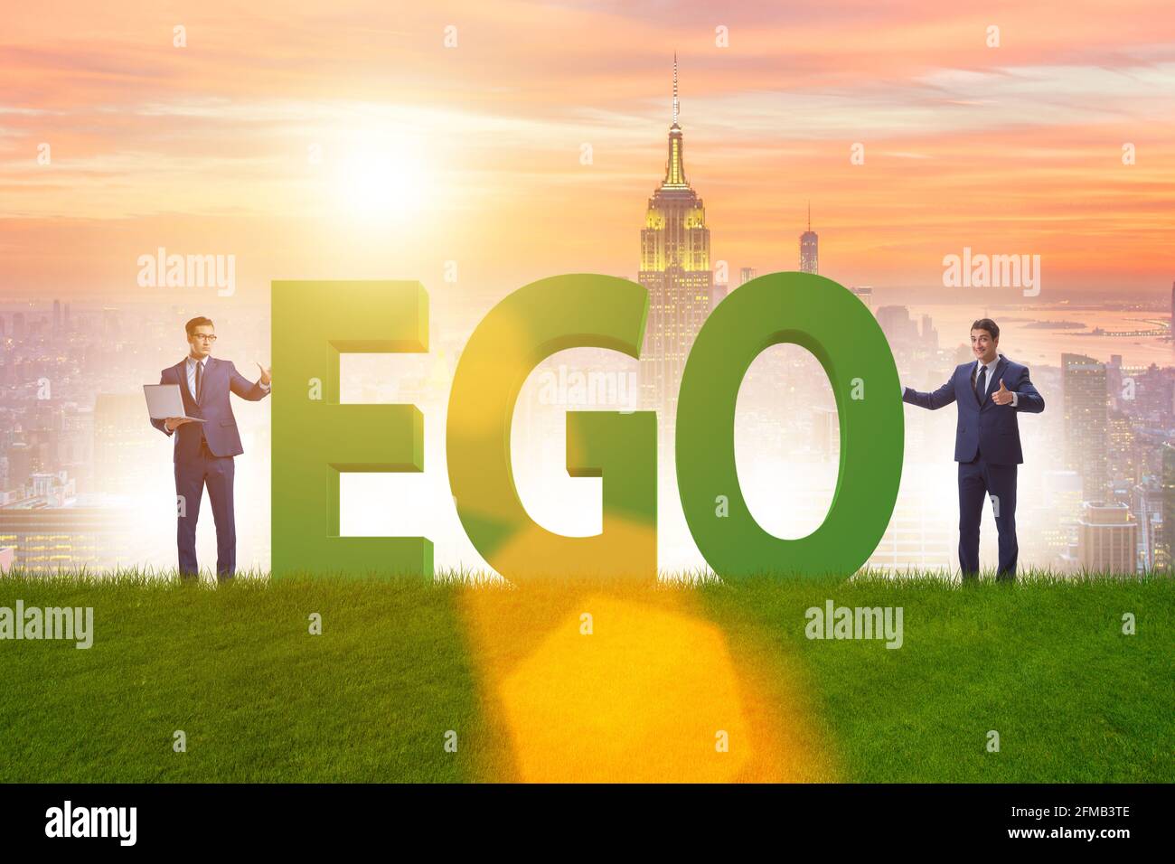 Concept of ego with the businessman Stock Photo - Alamy