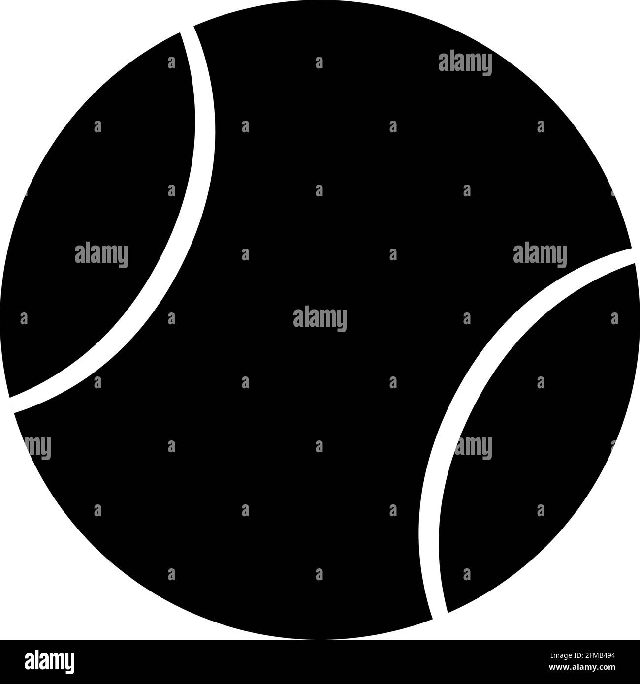 Vector illustration of tennis ball silhouette Stock Vector Image & Art ...