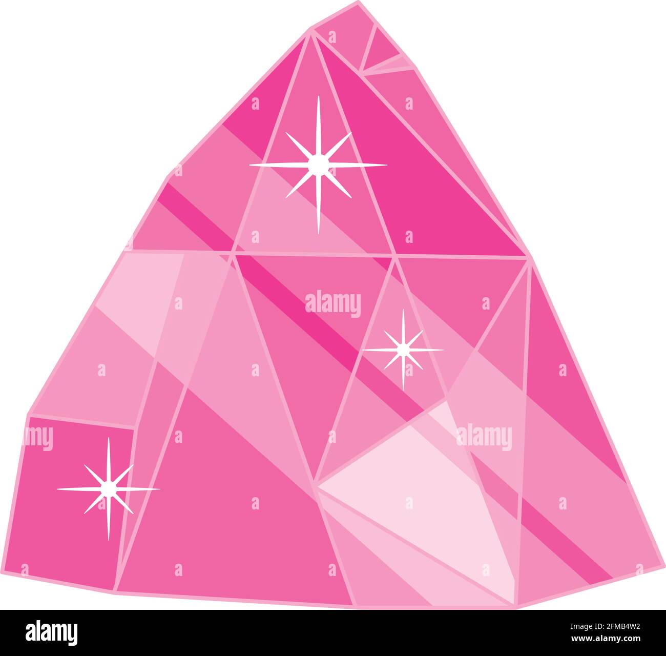 pink crystal on white background Stock Vector Image & Art - Alamy