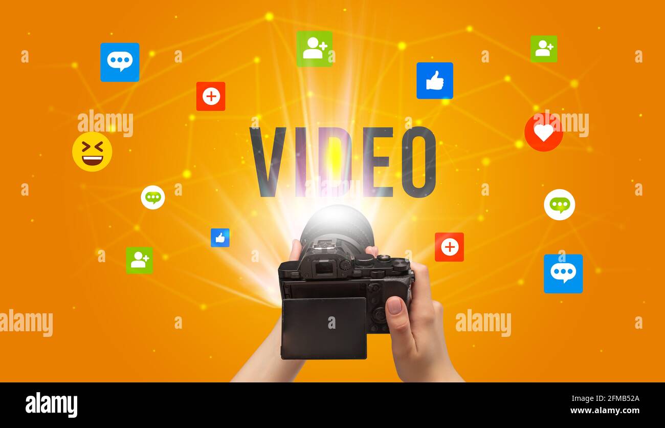 Using camera to capture social media content Stock Photo - Alamy