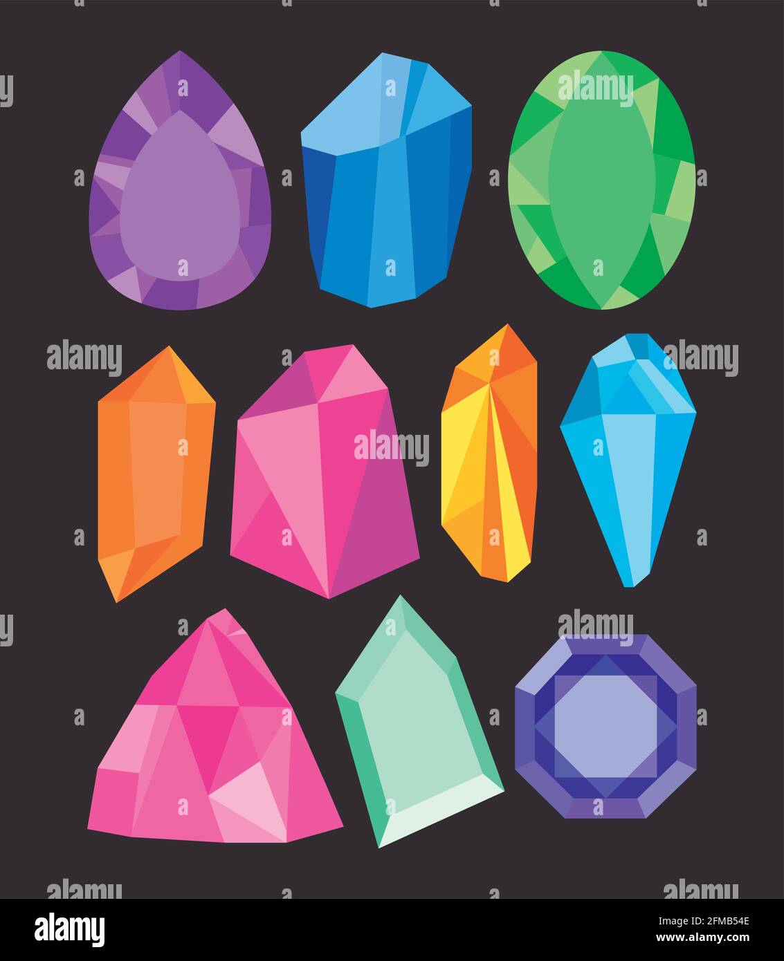 colorful gemstones icon set design Stock Vector Image & Art - Alamy