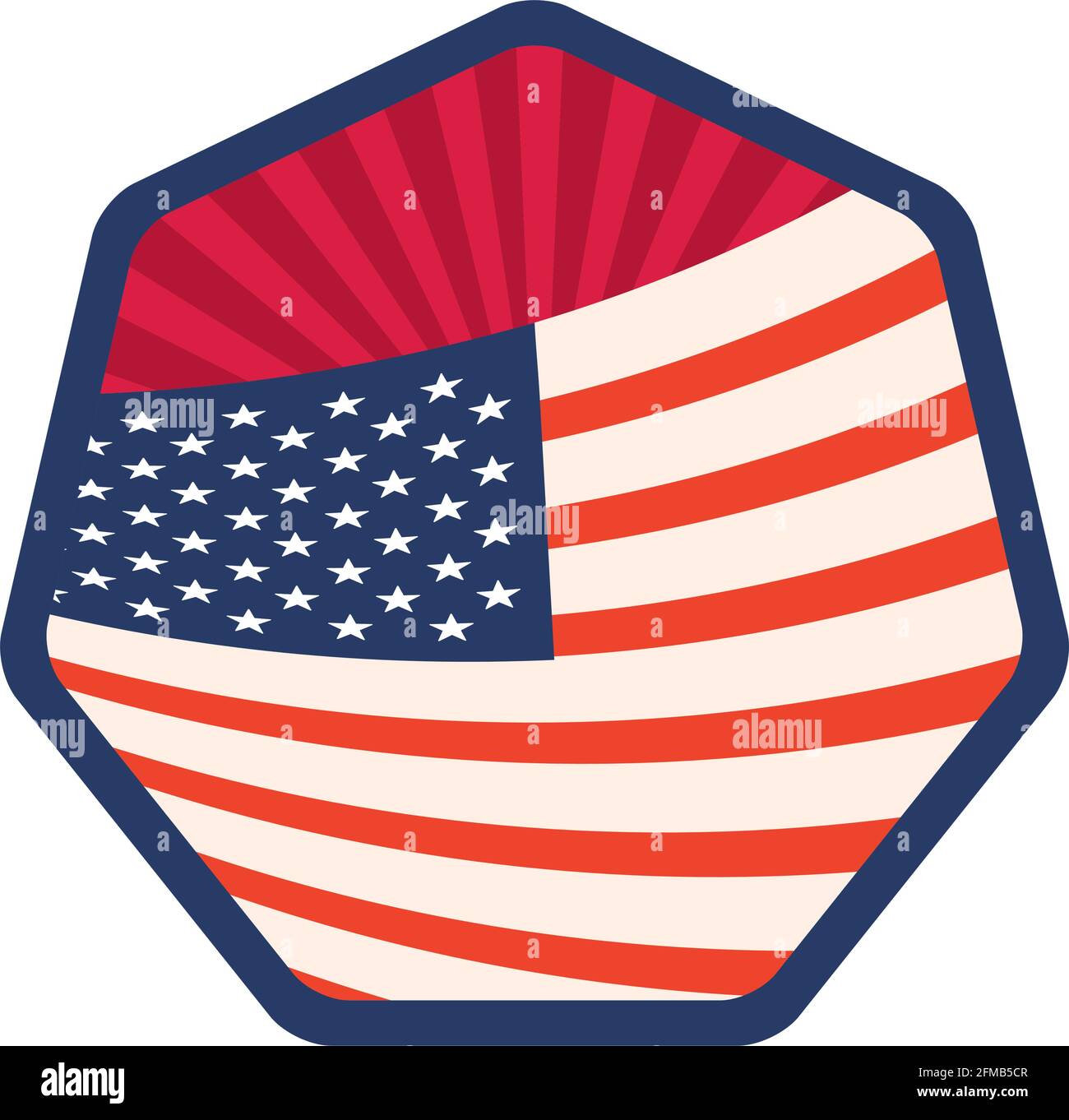 badge with usa flag design Stock Vector Image & Art - Alamy
