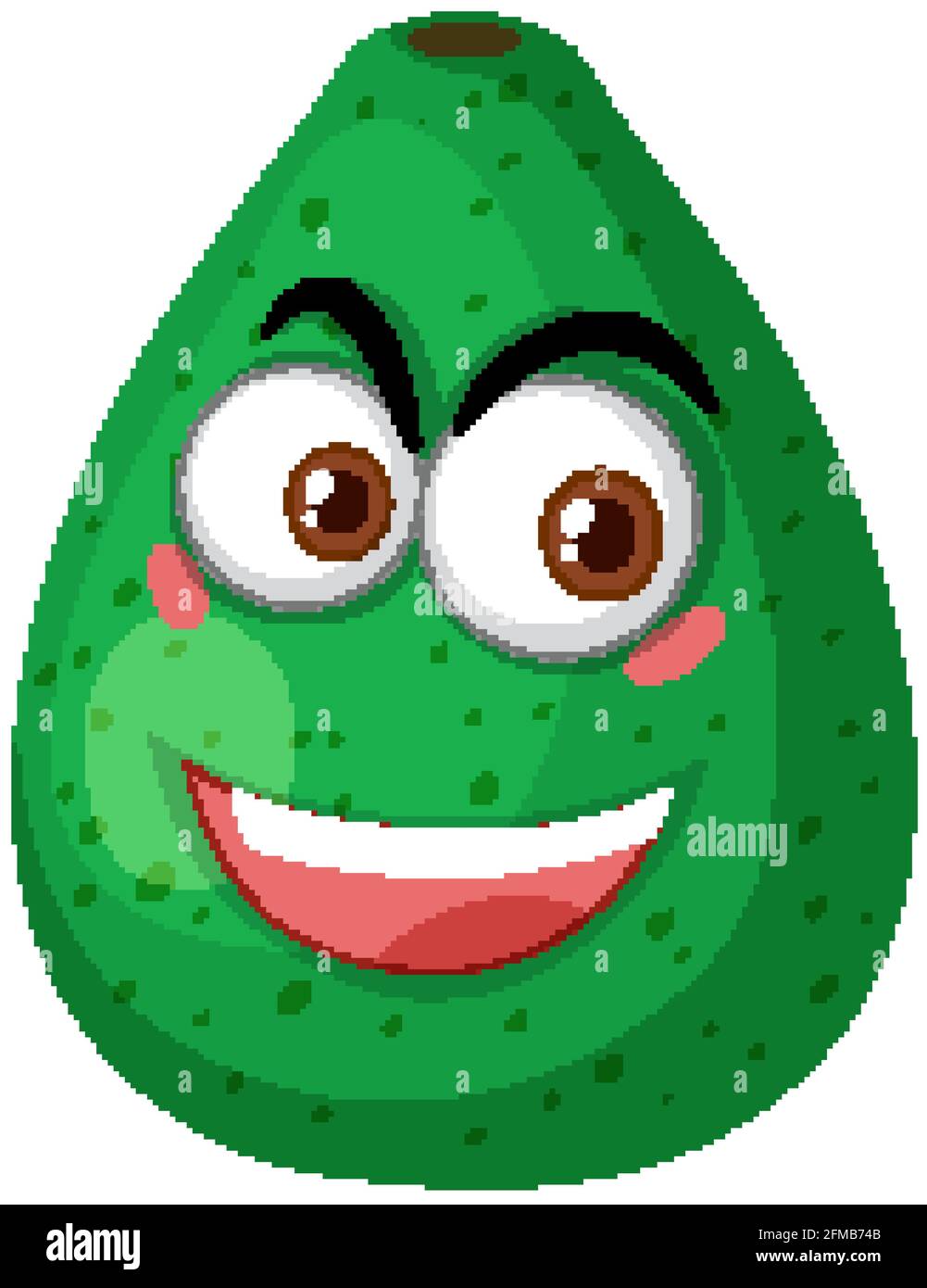 Pomelo cartoon character with happy face expression on white background ...