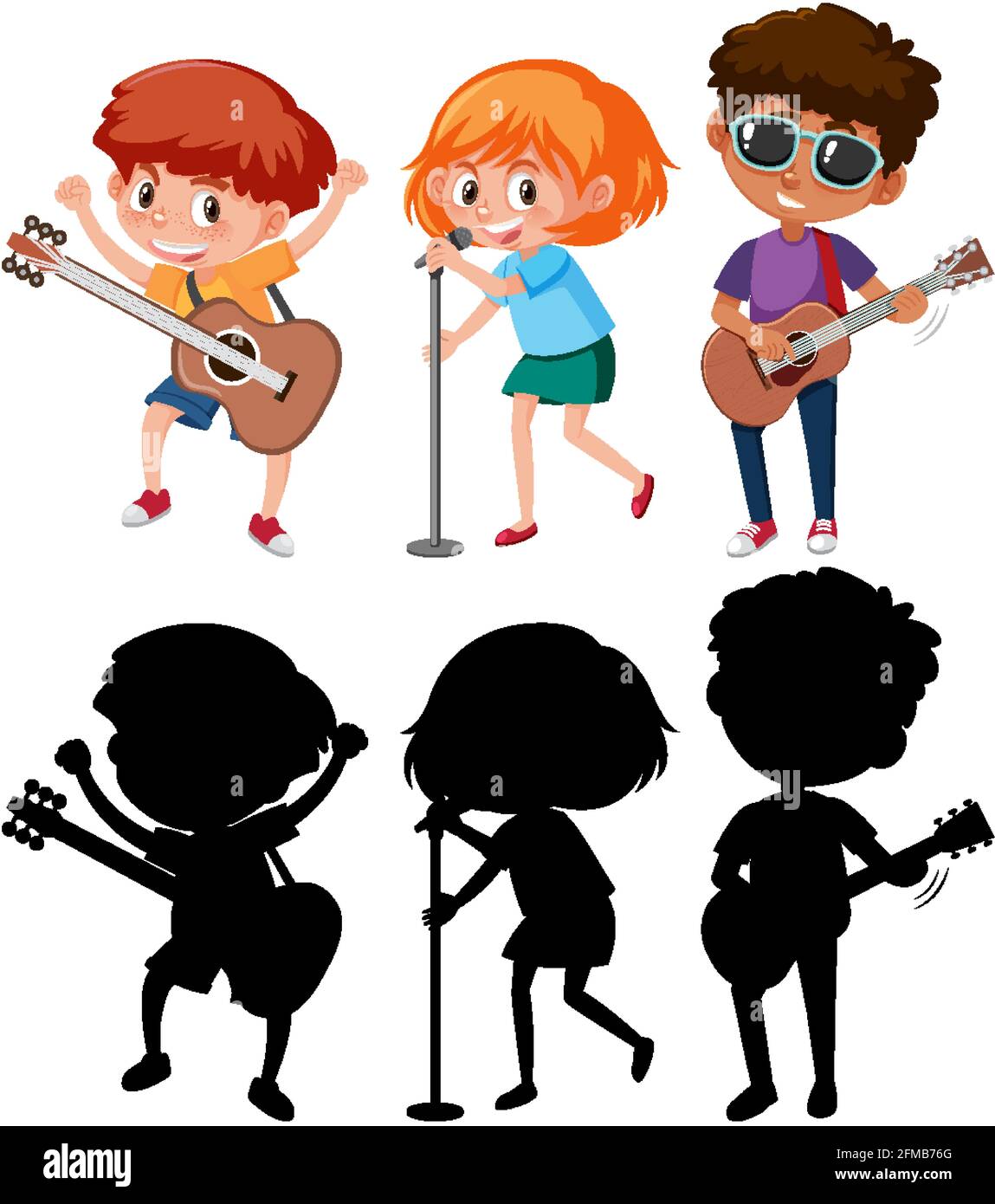 Playing different musical instruments Stock Vector Images - Alamy