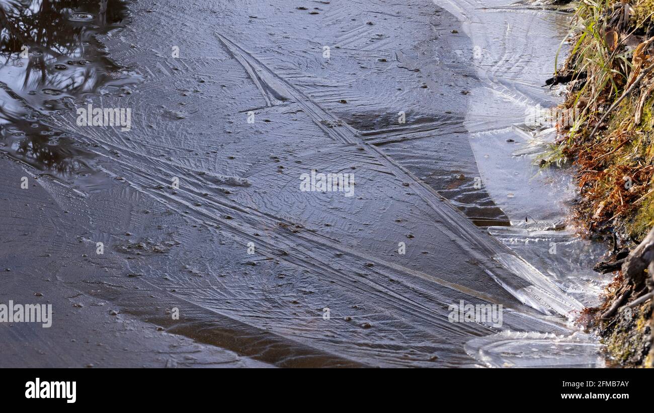 Frozen Water Creates Interesting Designs Stock Photo - Alamy