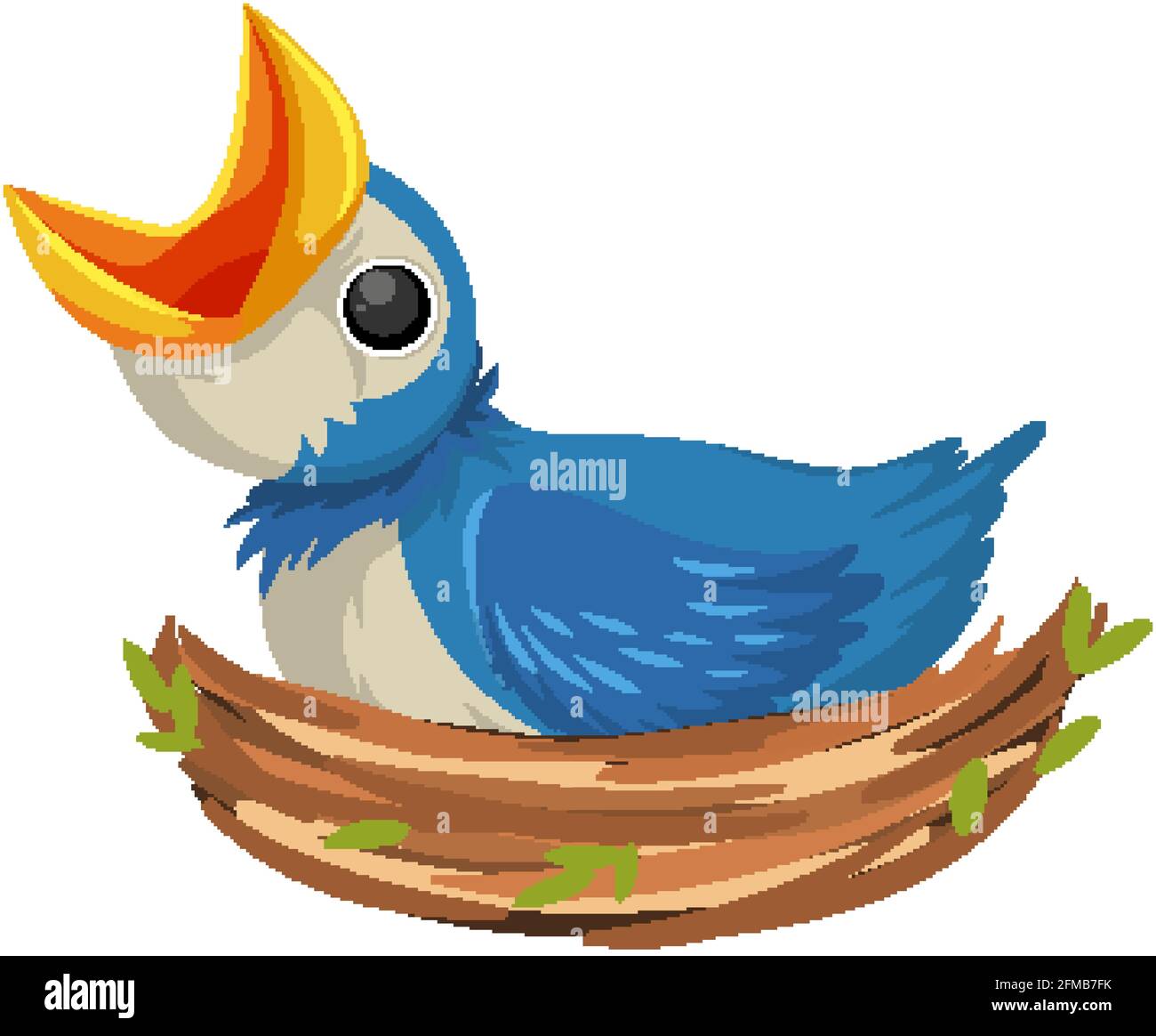 Hungry chicks cartoon character illustration Stock Vector Image & Art ...