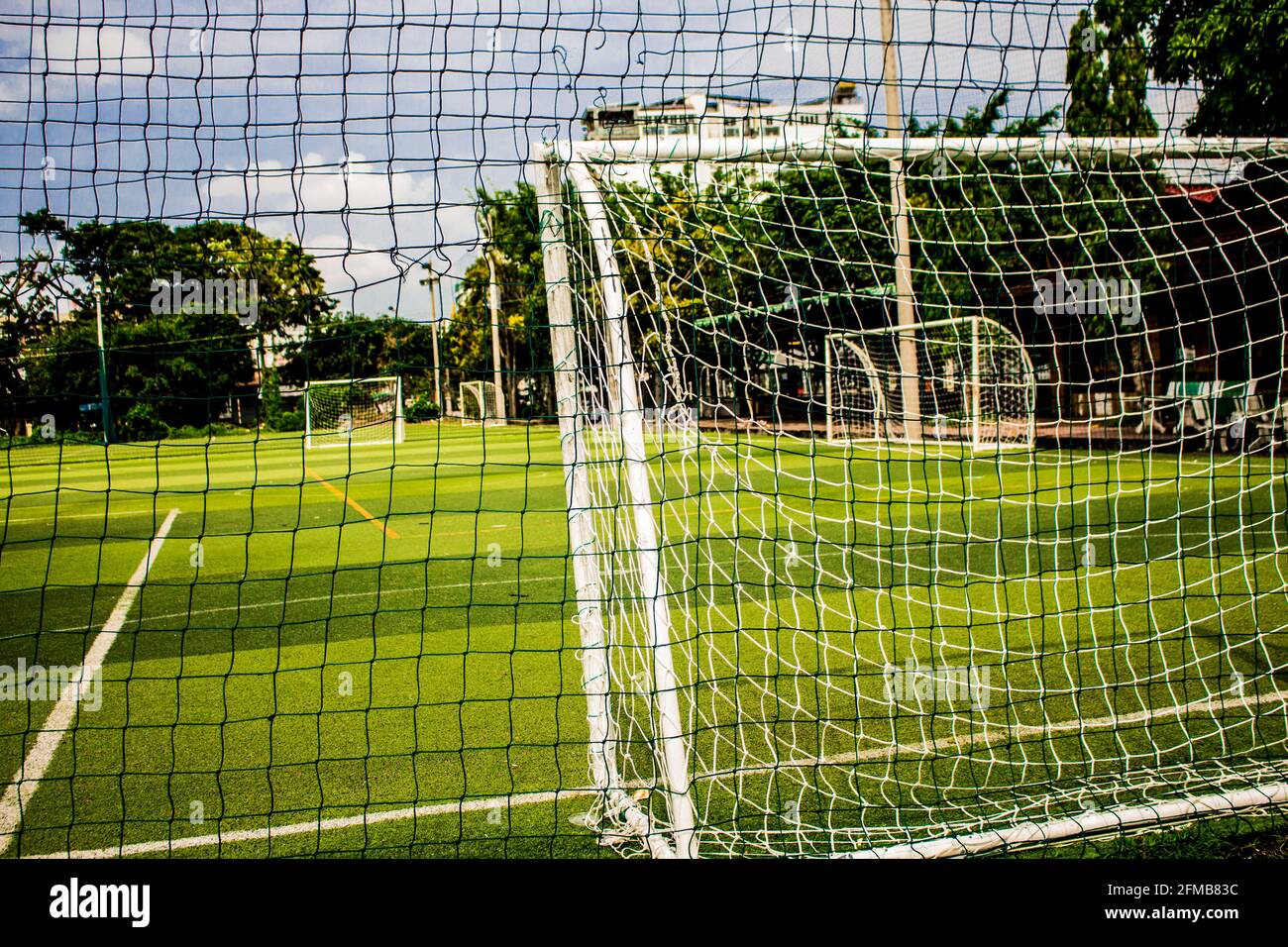 A football pitches is for the young player training in cantho city ...