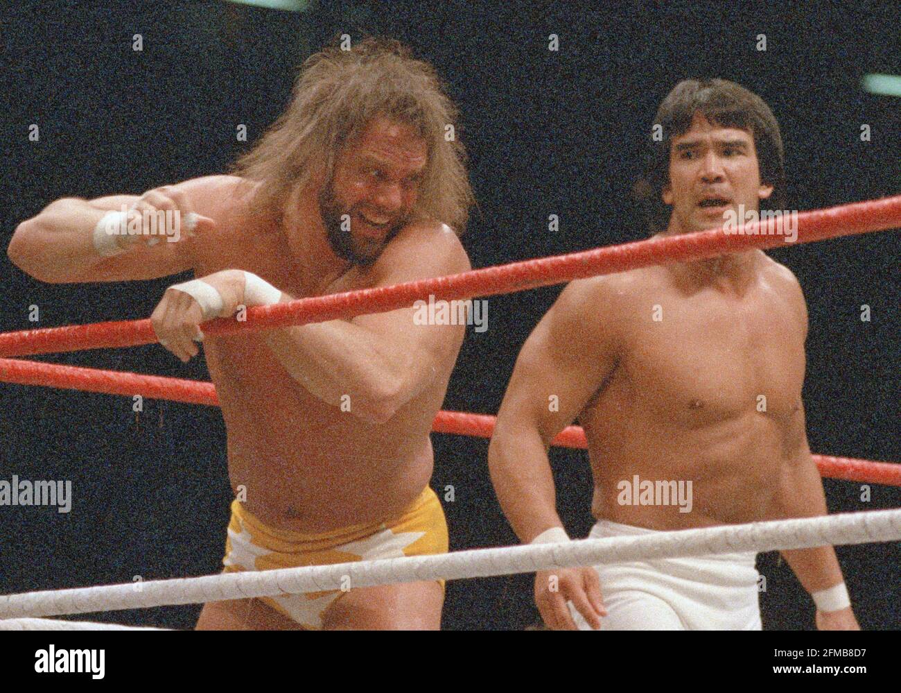 Ricky Steamboat Randy Macho Man Savage1986 By John Barrett/PHOTOlink ...