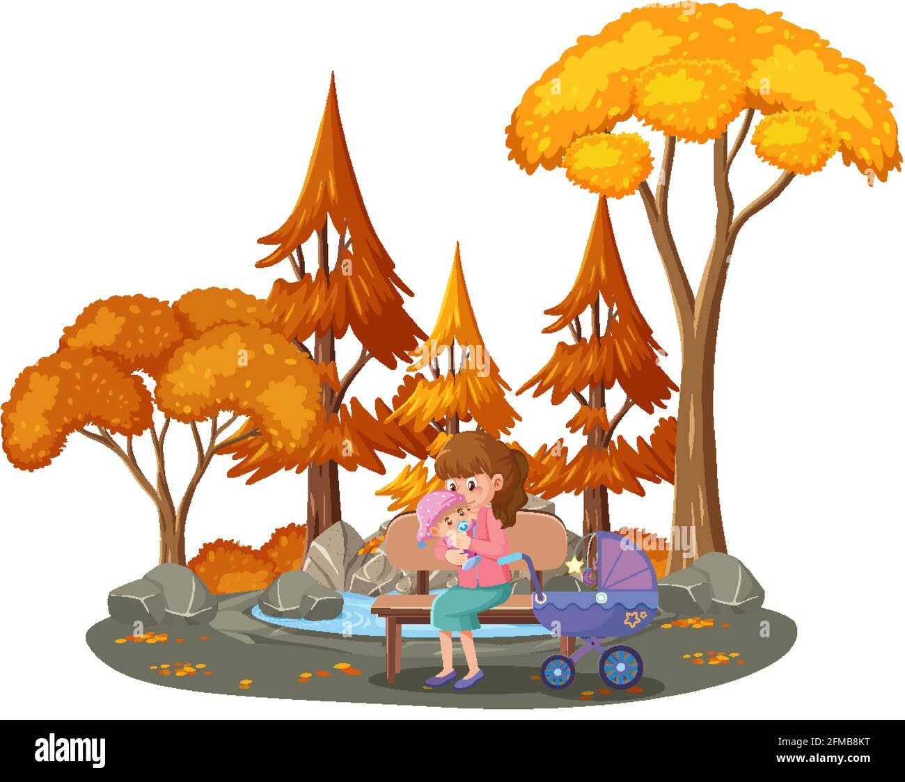 Mother cute baby outdoor Cut Out Stock Images & Pictures - Alamy