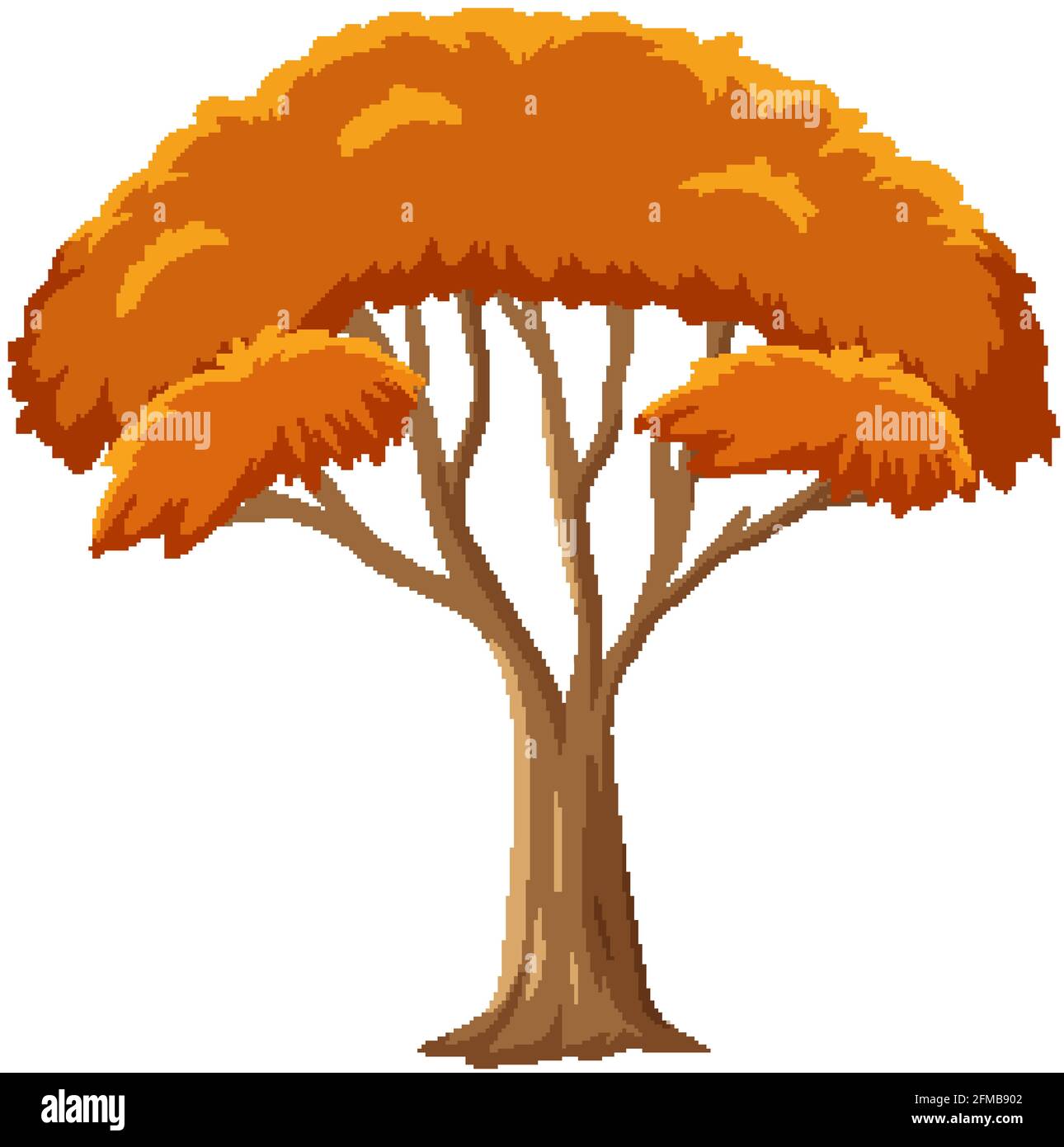 Isolated autumn tree on white background illustration Stock Vector ...
