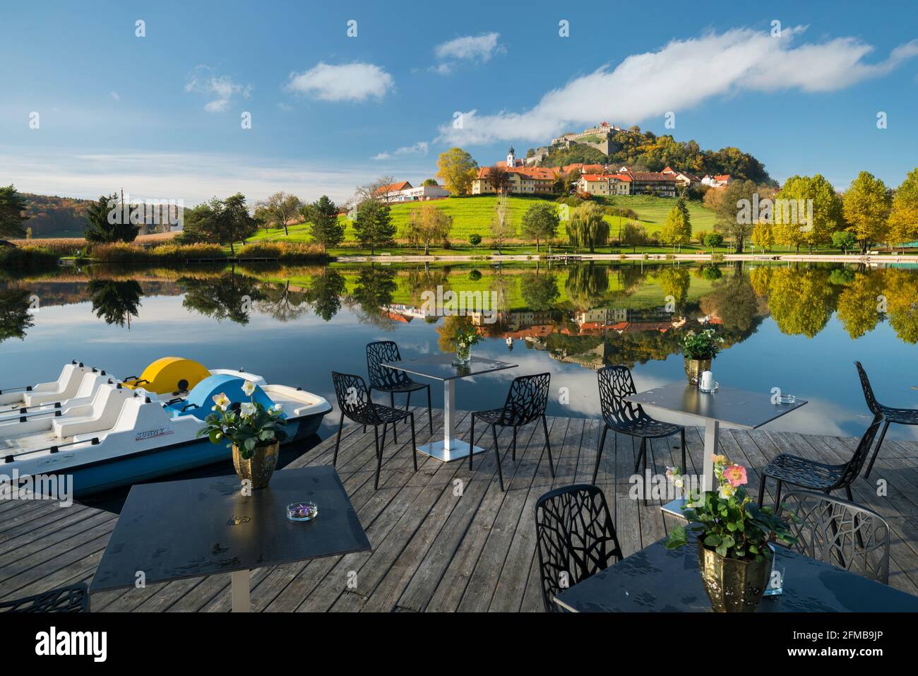 Seehaus Cafe am Badesee, Riegersburg, Styria, Austria Stock Photo - Alamy
