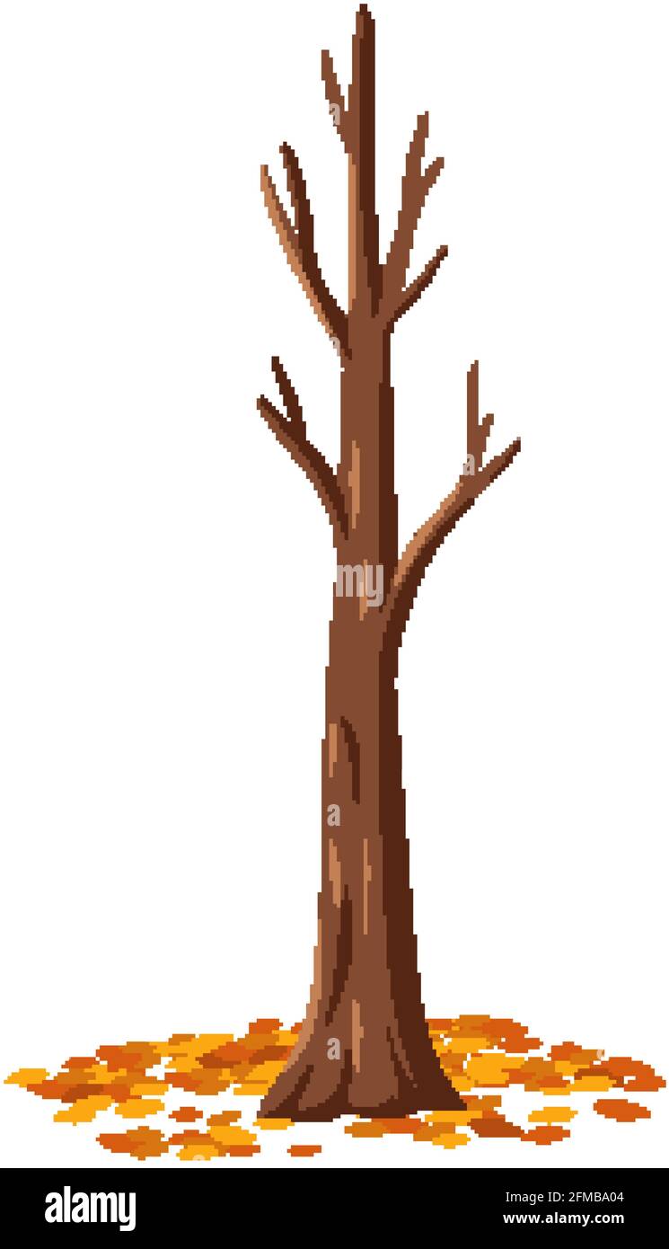 Isolated autumn tree on white background illustration Stock Vector ...