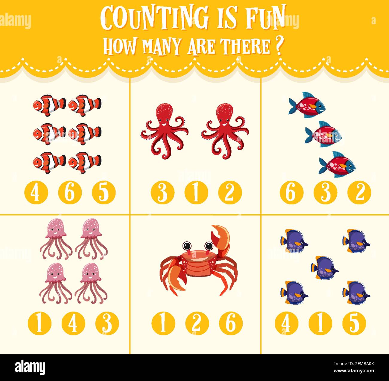 Counting picture and circle the number math worksheet for kids ...