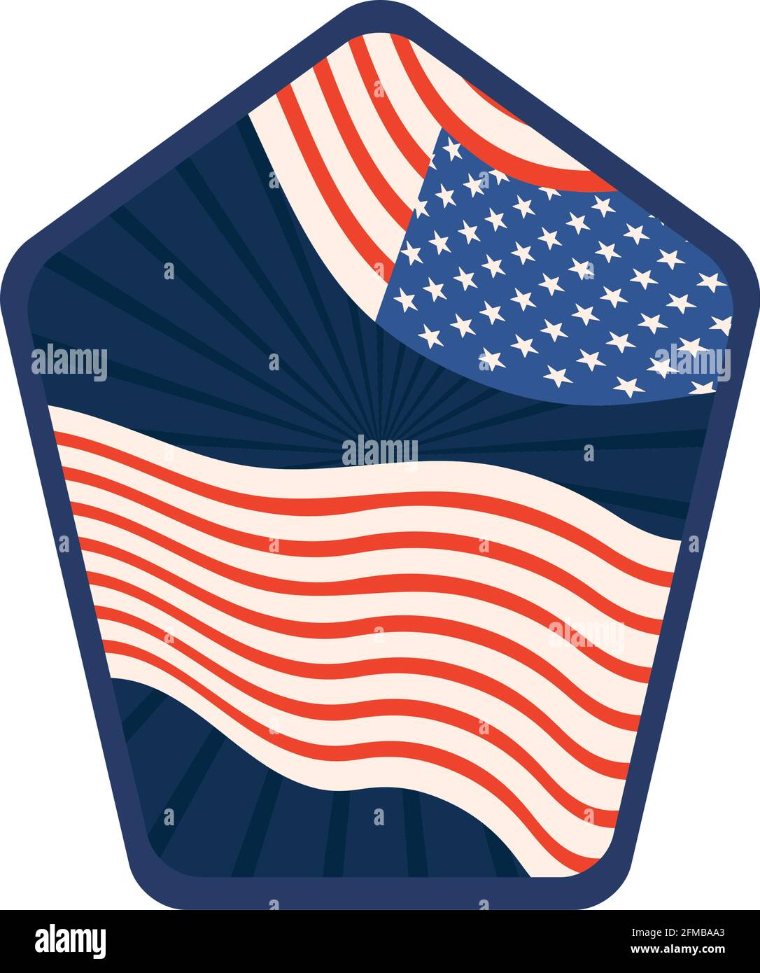 decorative usa flag label design Stock Vector Image & Art - Alamy