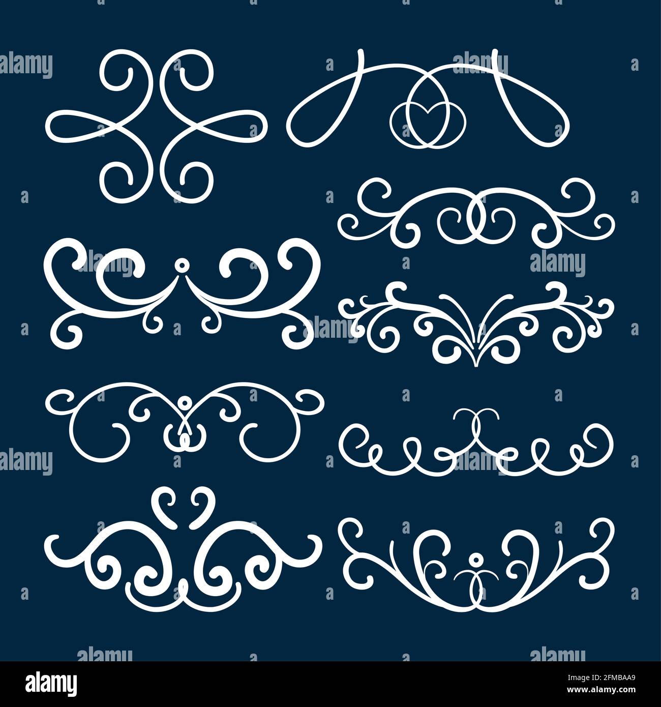 decorative swirls icon set design Stock Vector Image & Art - Alamy