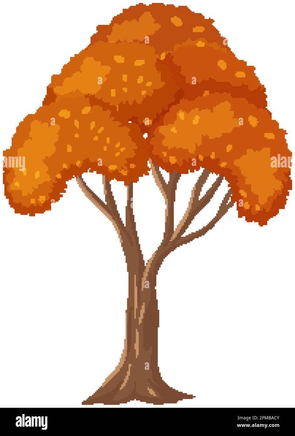 Isolated autumn tree on white background illustration Stock Vector ...