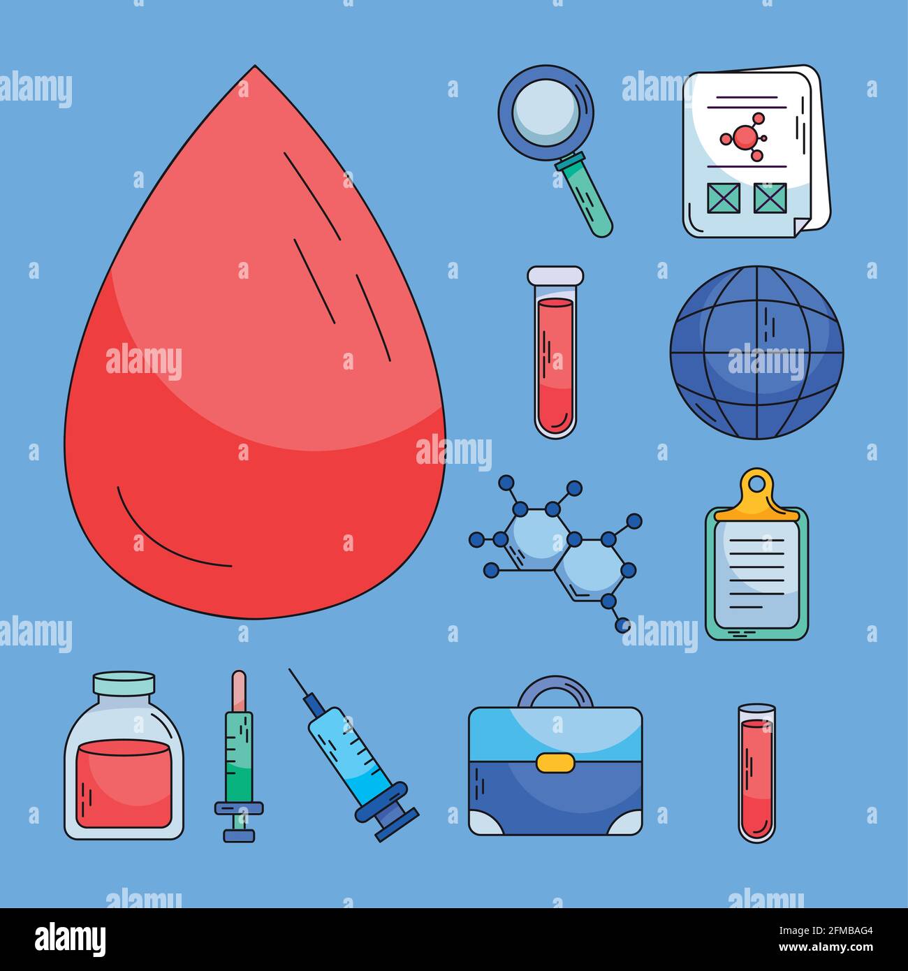 blood and biotechnology icon set Stock Vector Image & Art - Alamy