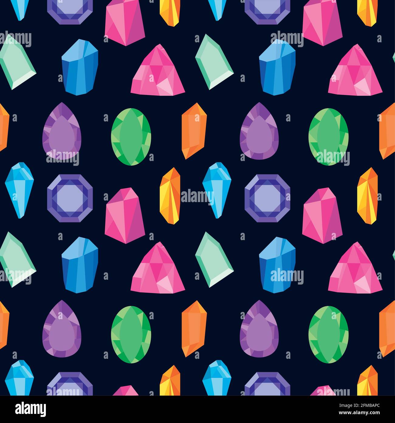 colorful crystals seamless pattern design Stock Vector Image & Art - Alamy