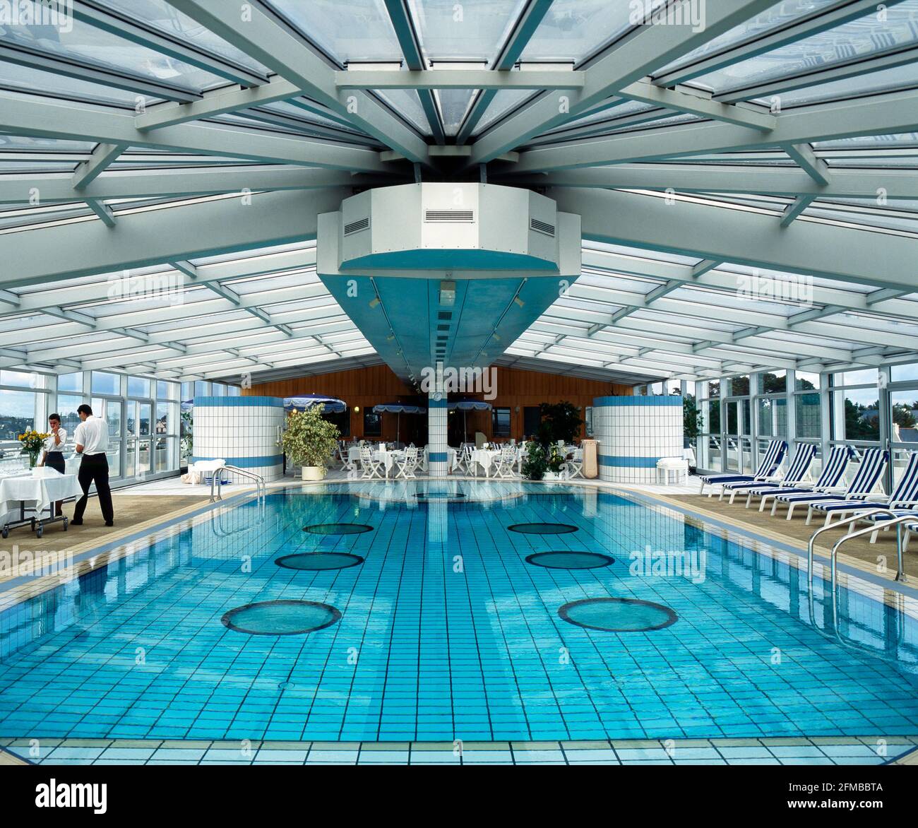 The modern thalassotherapy center in the Hotel Miramar in the seaside ...