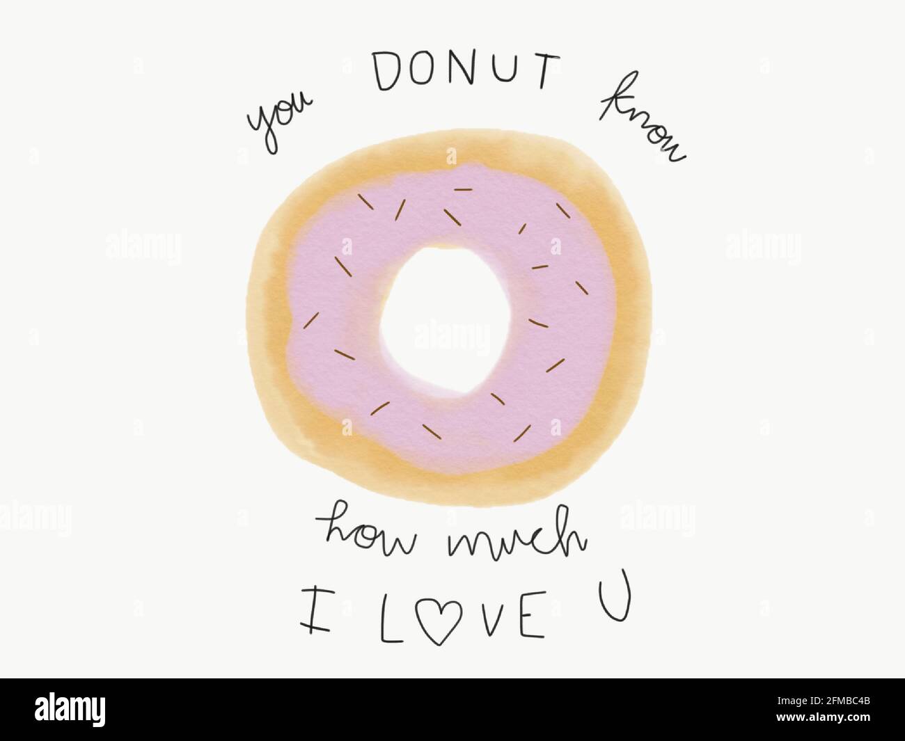 You donut know how much I love you cartoon digital painting ...