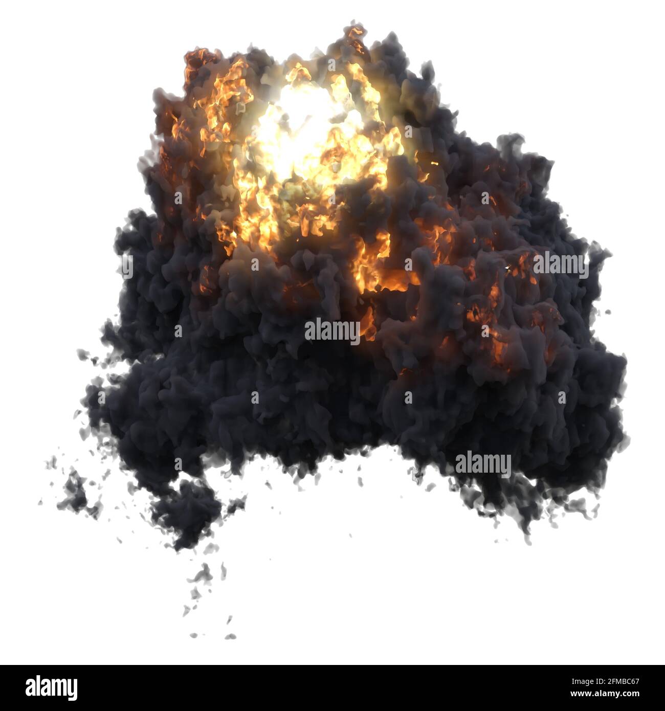 3D illustration explosion isolated on white background Stock Photo - Alamy