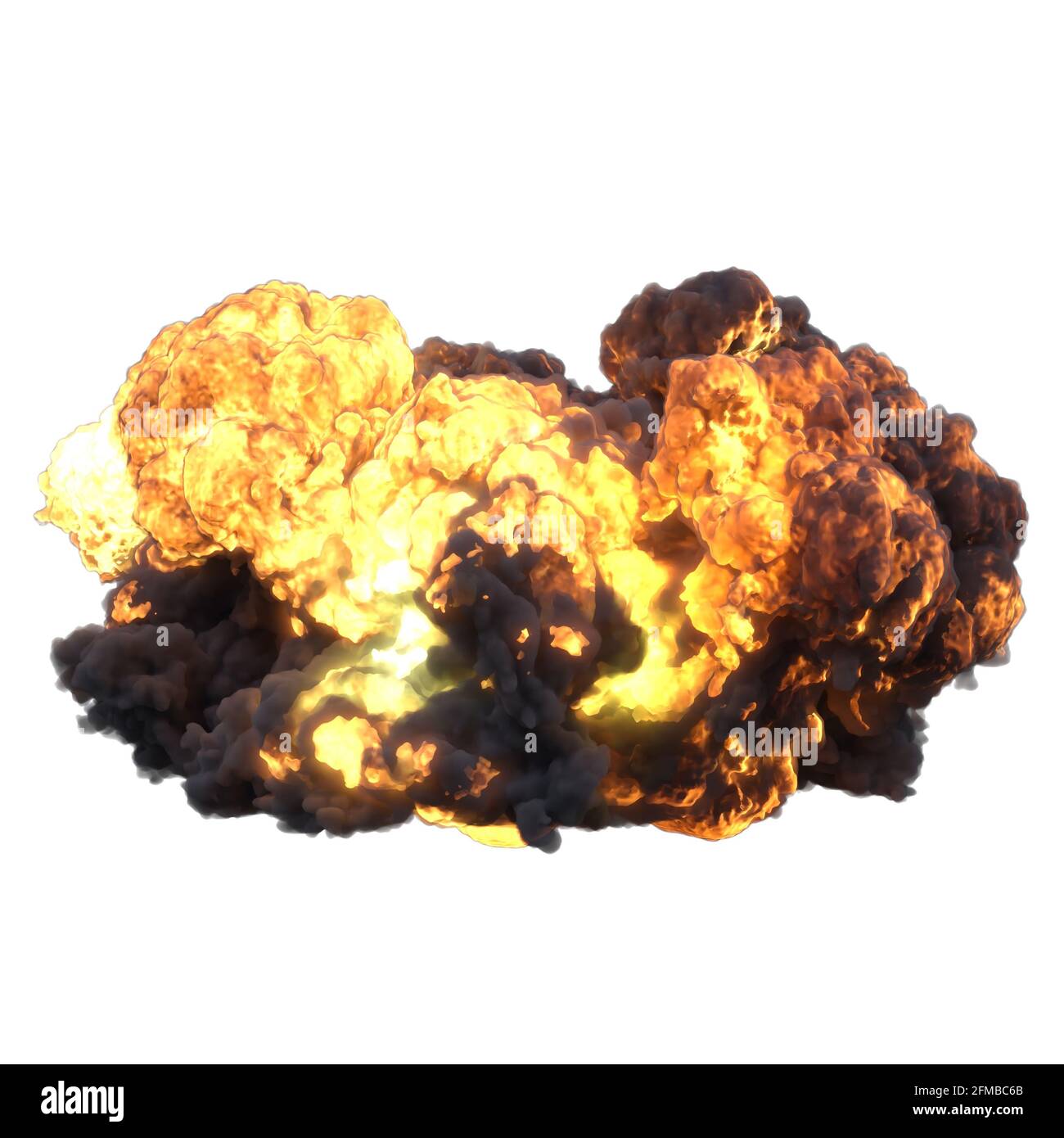 3D illustration explosion isolated on white background Stock Photo - Alamy