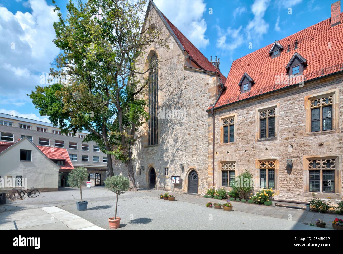 Augustinian monastery, house facade, old town, summer, Erfurt ...