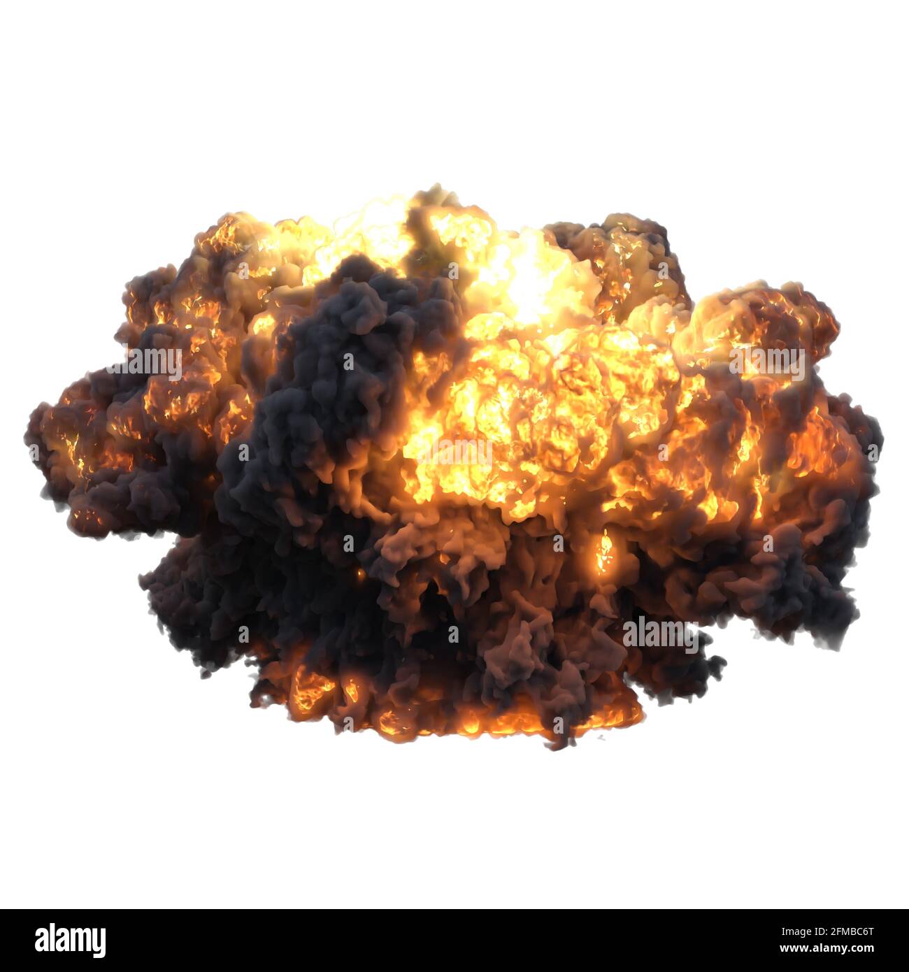 3D illustration explosion isolated on white background Stock Photo - Alamy