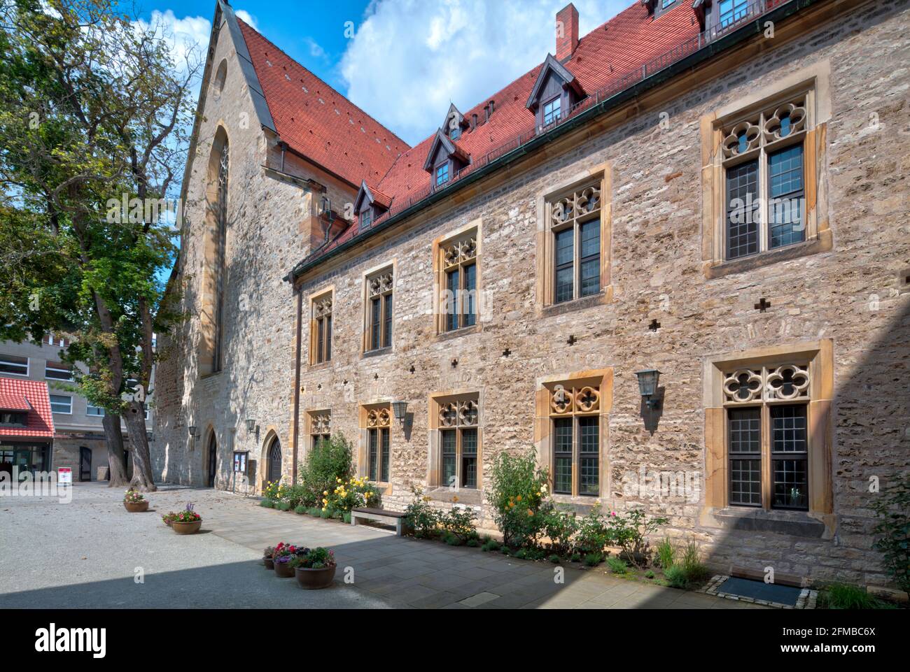 Augustinian monastery, house facade, old town, summer, Erfurt ...