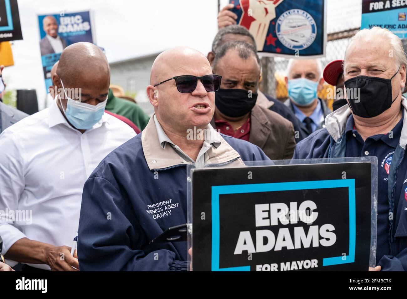 New York, NY - May 7, 2021: 726 ATU Local Staten Island Danny Casella ...