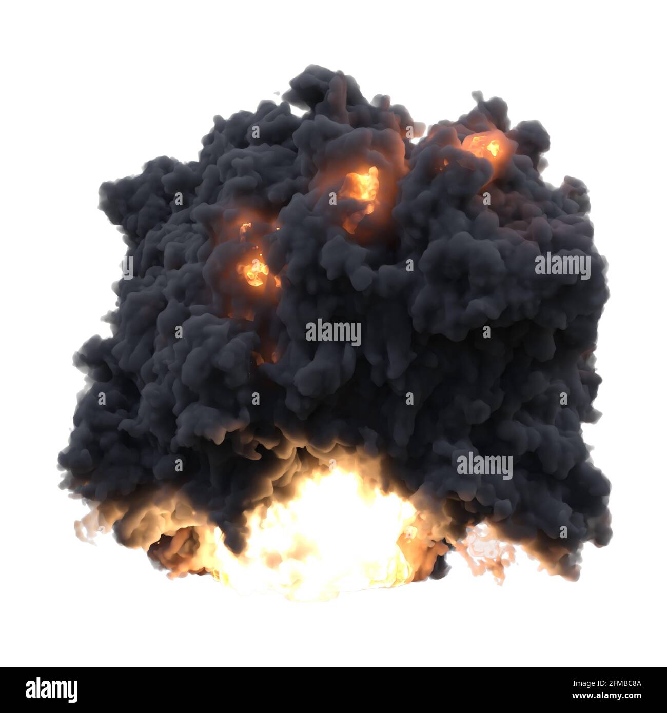 3D illustration explosion isolated on white background Stock Photo - Alamy
