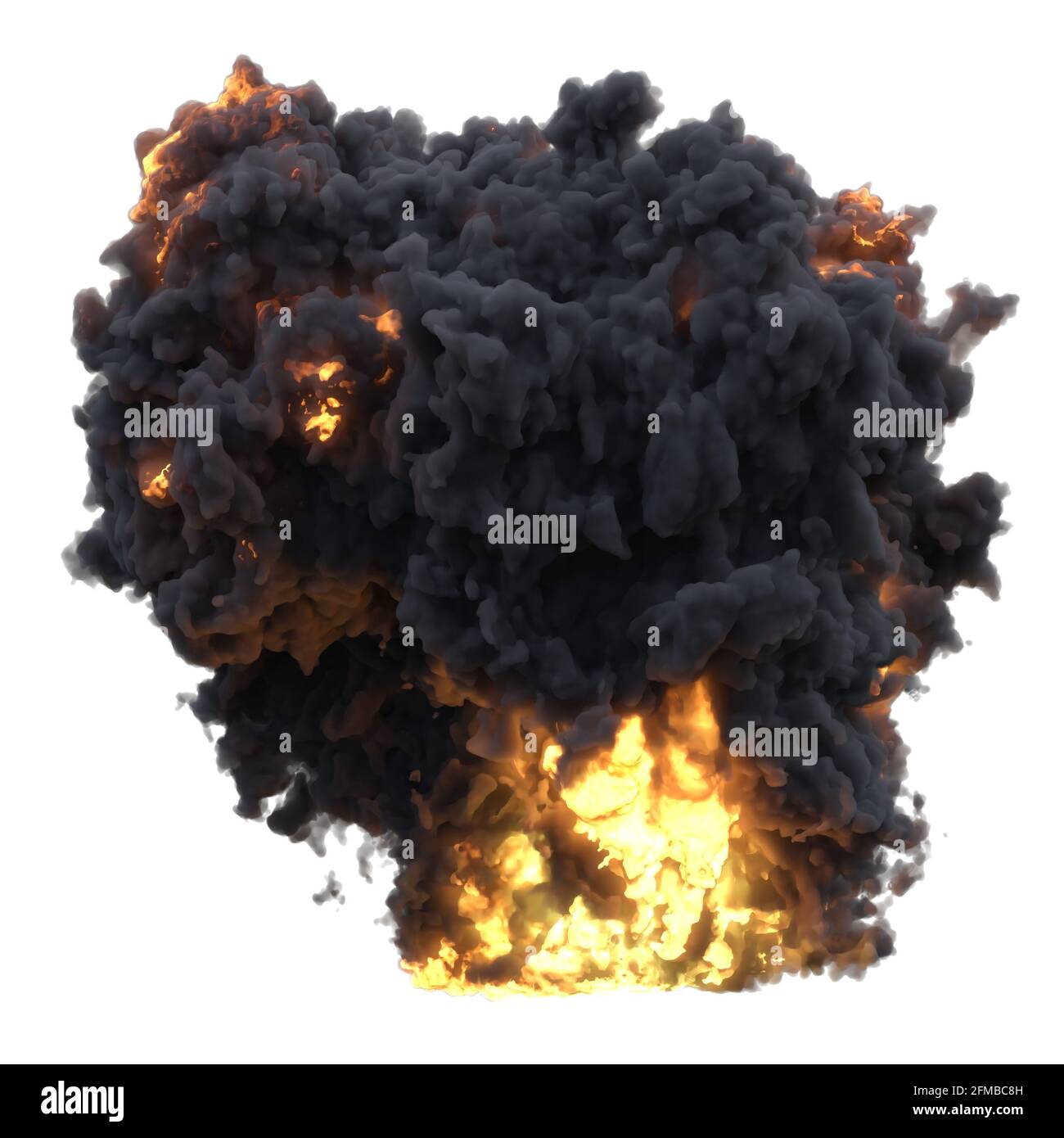 3D illustration explosion isolated on white background Stock Photo - Alamy