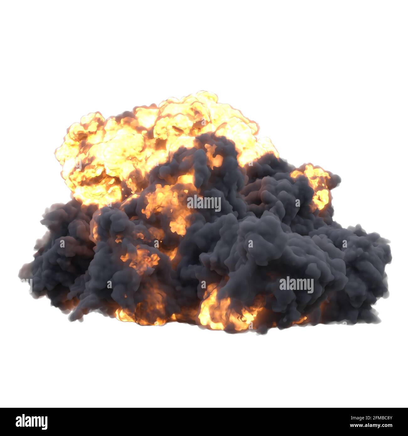 3D illustration explosion isolated on white background Stock Photo - Alamy