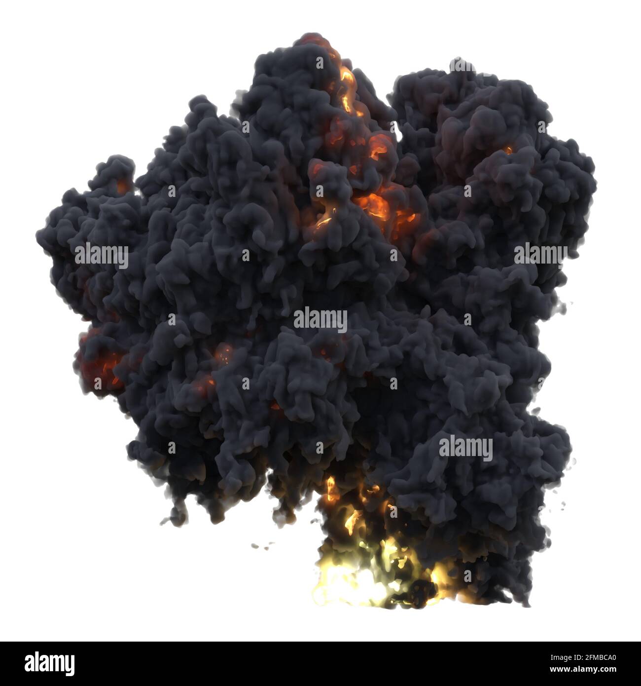 3D illustration explosion isolated on white background Stock Photo - Alamy