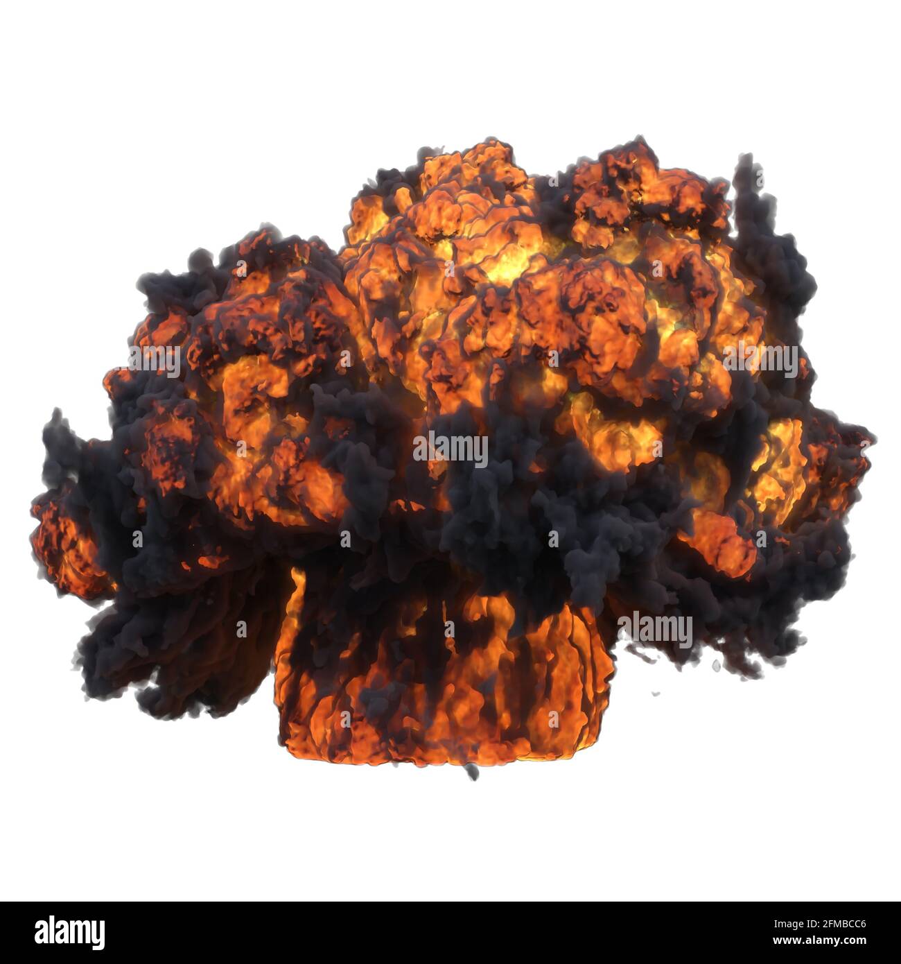 3D illustration explosion isolated on white background Stock Photo - Alamy