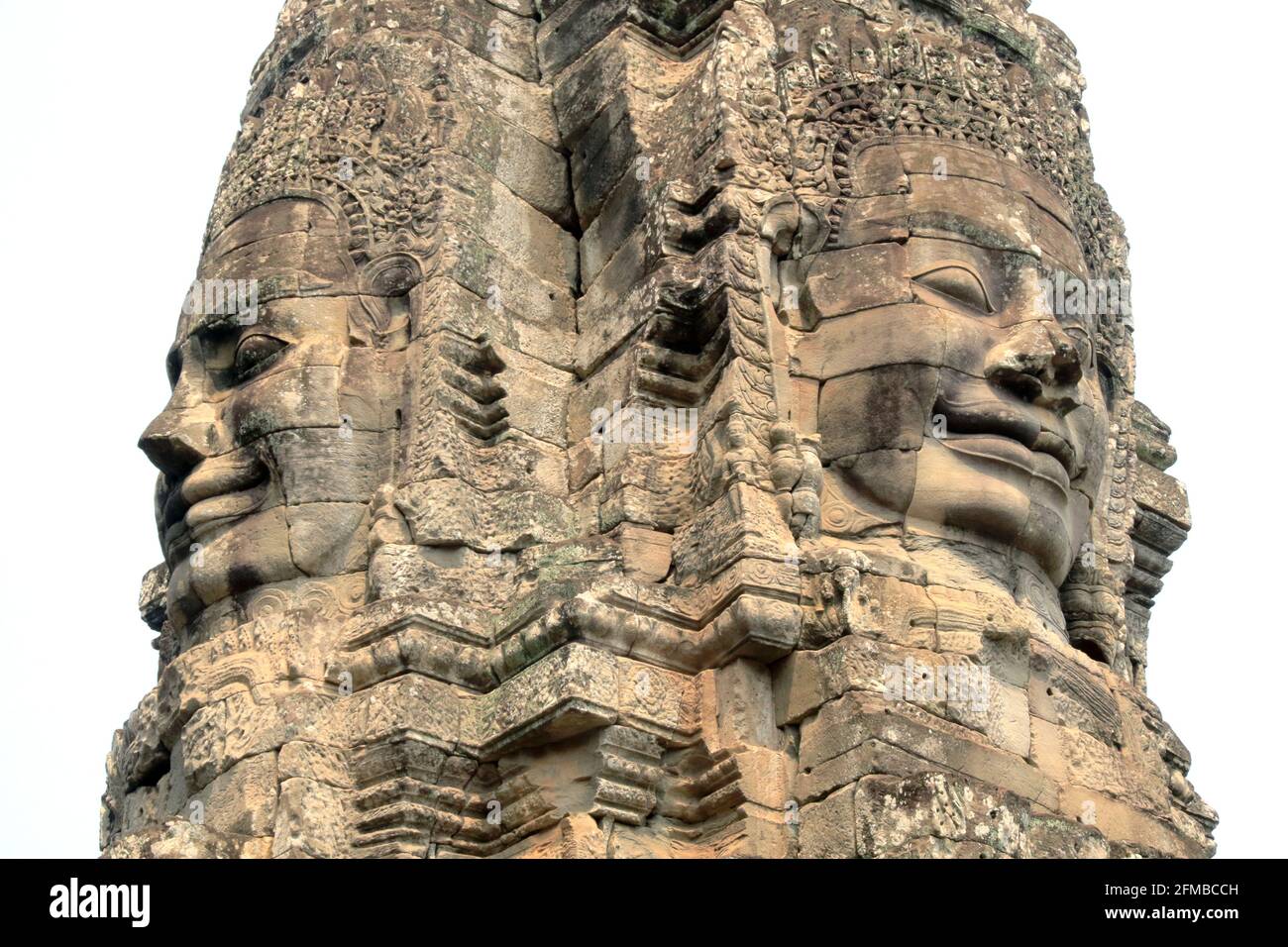 Giant face statue at Angkor Thom Cambodia Stock Photo - Alamy