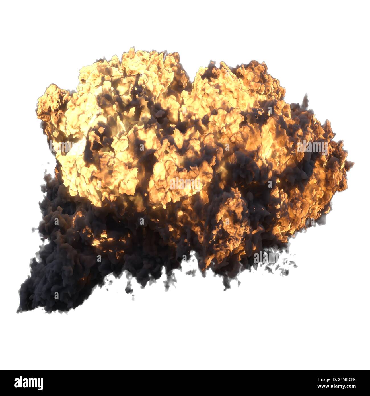 3D illustration explosion isolated on white background Stock Photo - Alamy