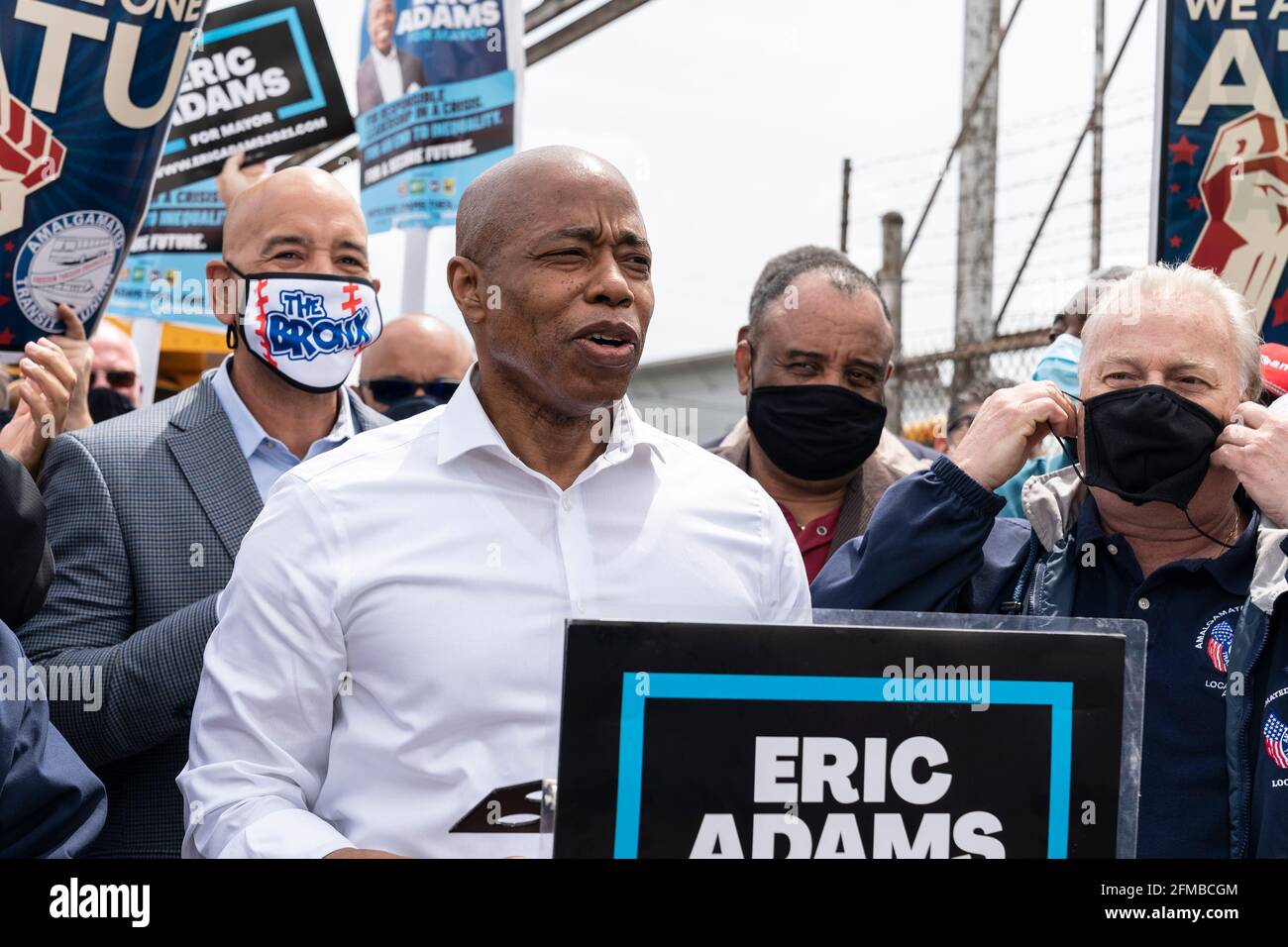 Mayoral candidate Eric Adams was endorsed by local Amalgamated Transit ...
