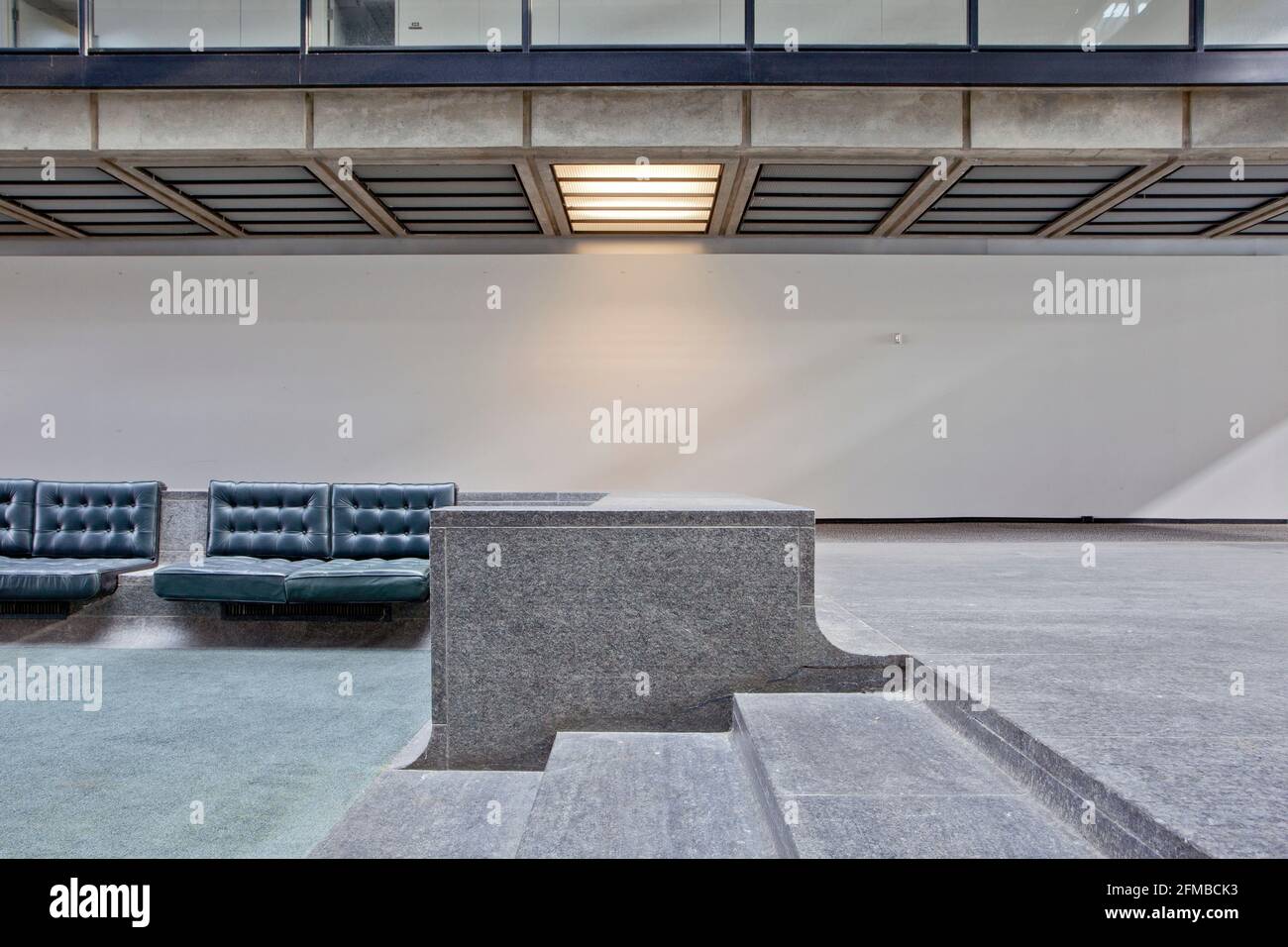 Interior of an abandoned empty office building Stock Photo - Alamy