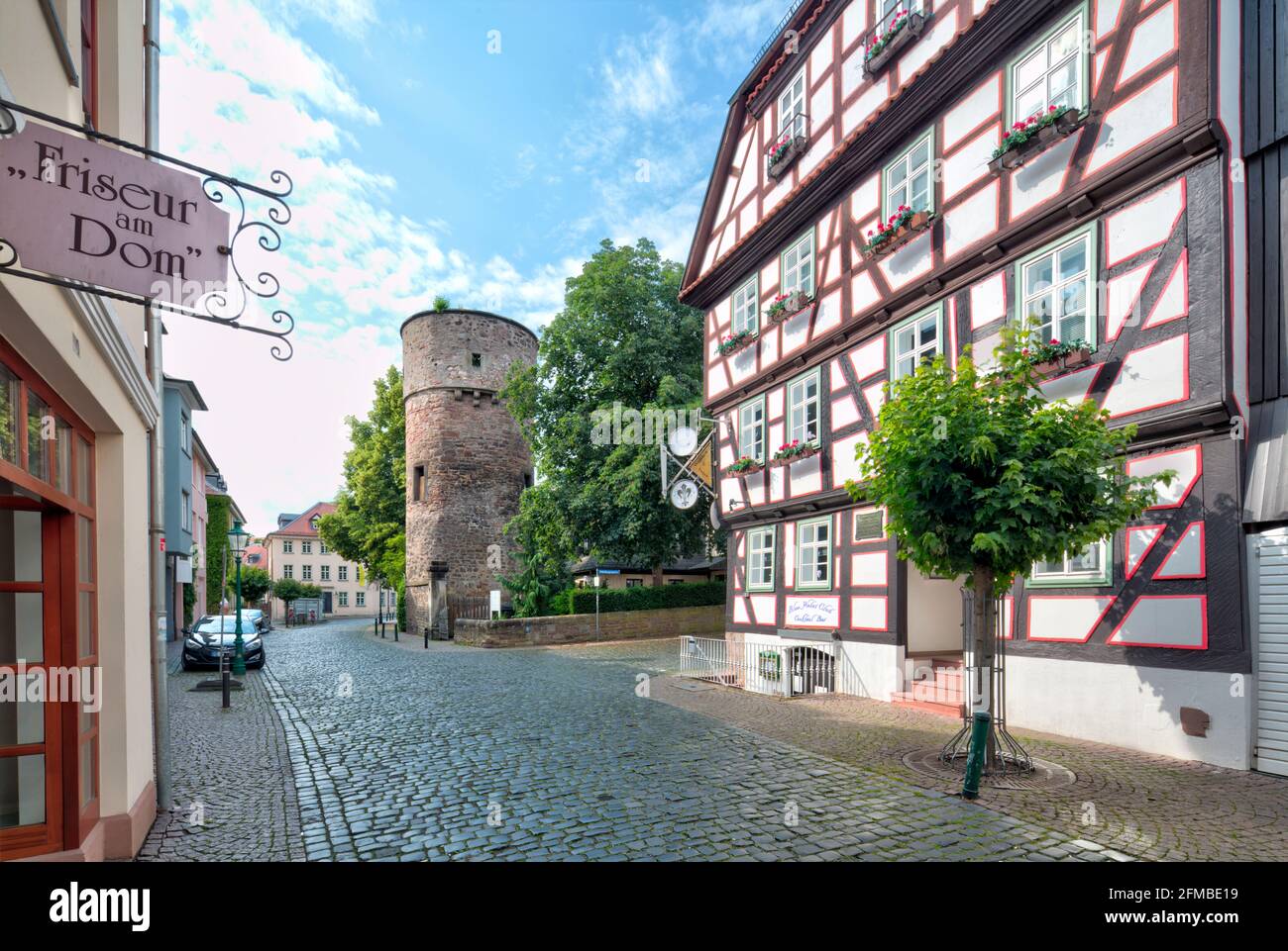 Hexenturm, Hotel am Schloss, half-timbered, facade, Kanalstrasse ...