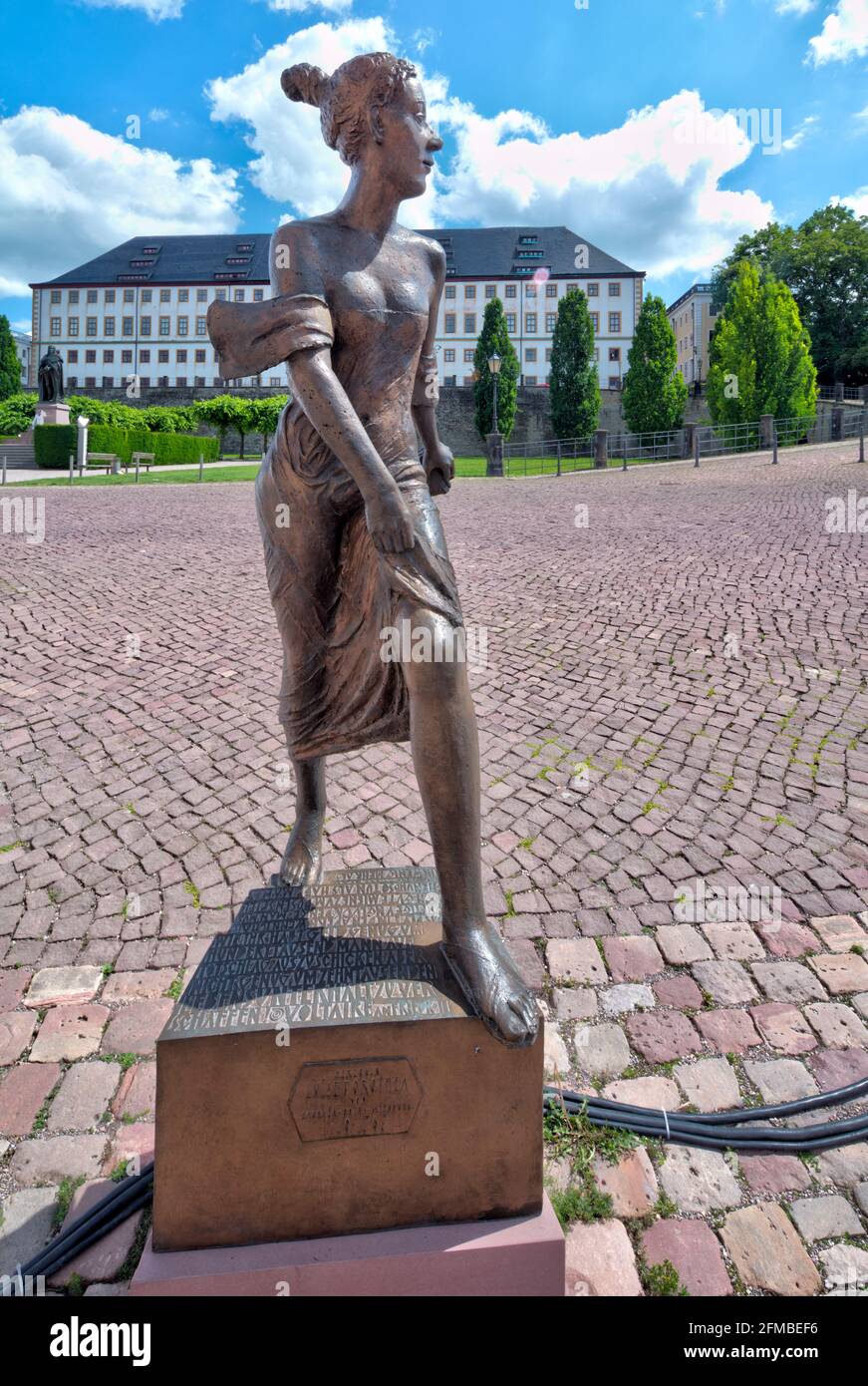 Statue, Duchess Luise Dorothea of Saxony-Gotha, Altenburg, monument ...