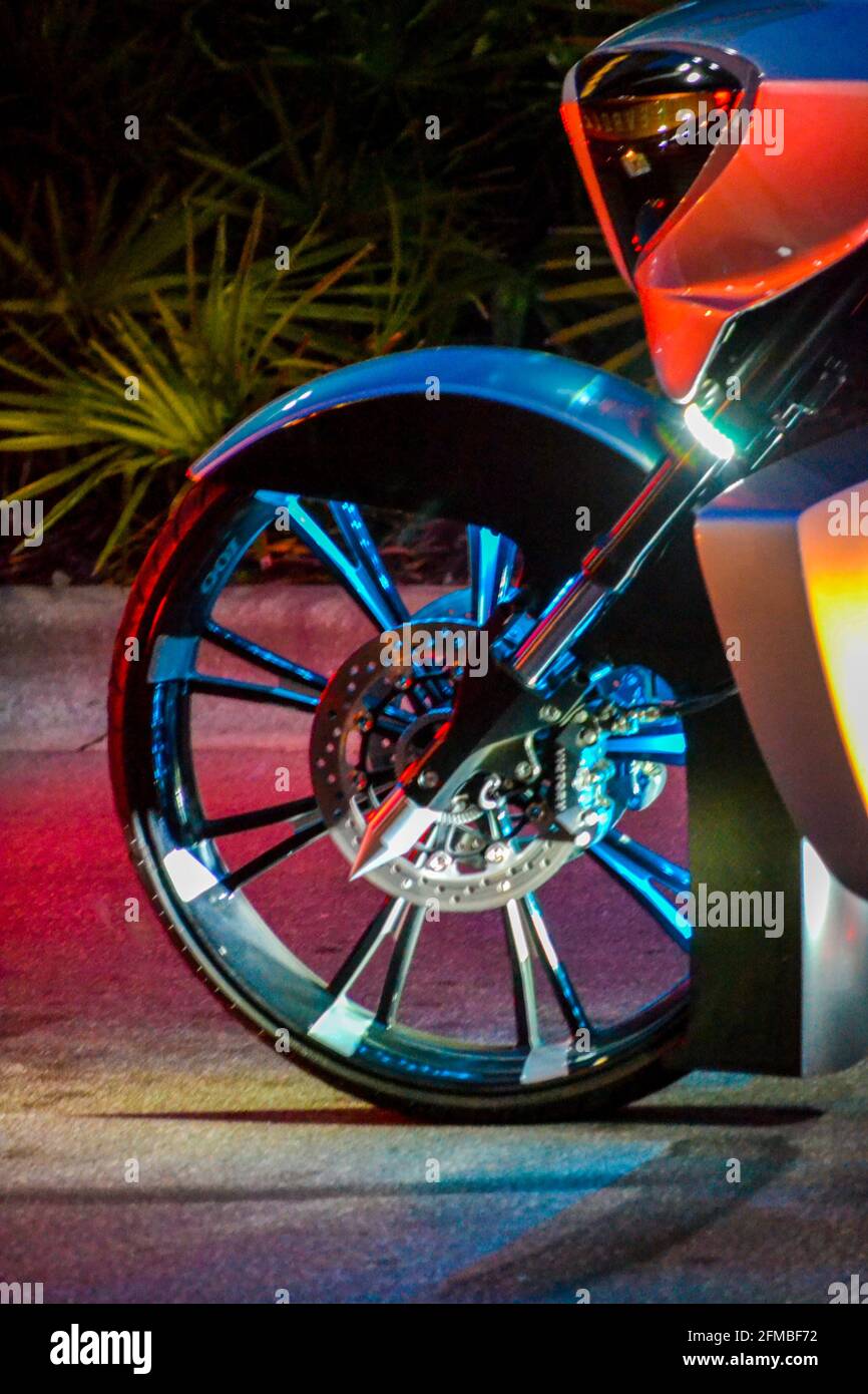 Motorcycles with LED Lights Stock Photo - Alamy