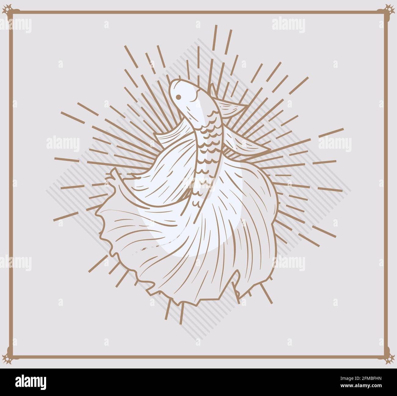 beautiful sea fish with lines Stock Vector Image & Art - Alamy