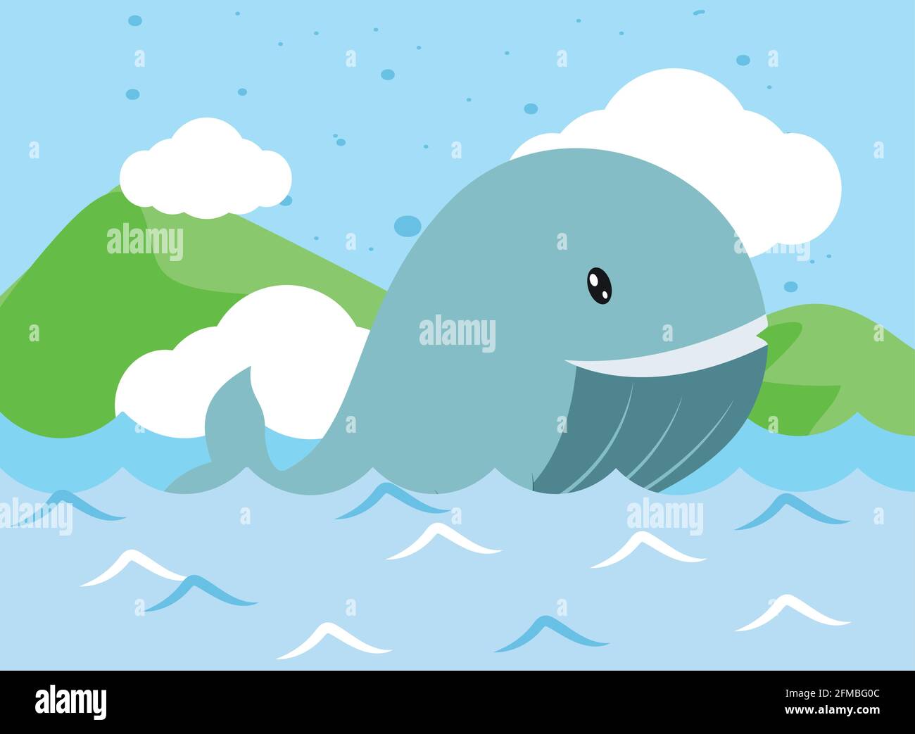 Whale front Stock Vector Images - Alamy