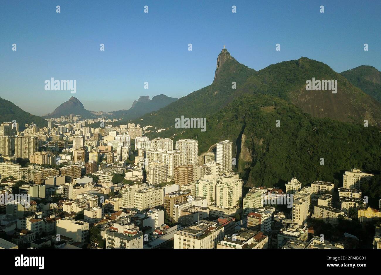 Aerial view of the Botafogo neighborhood in the south of the city of ...