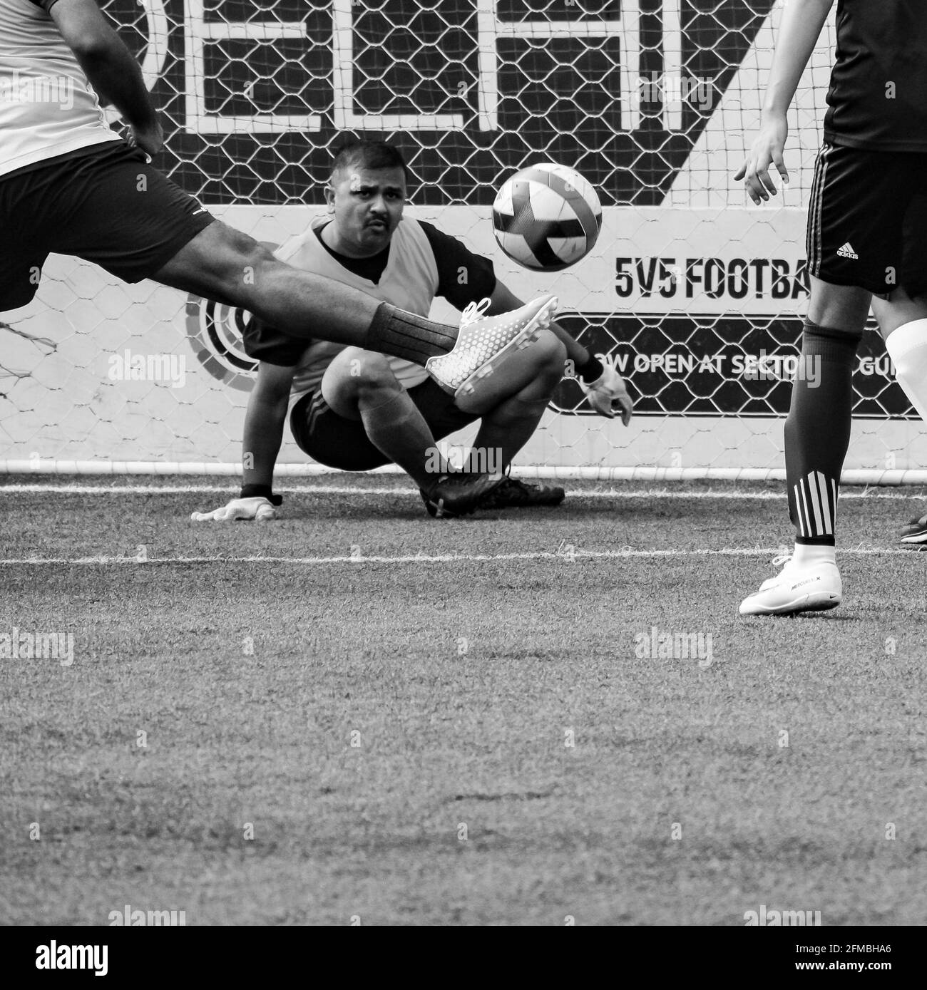 Delhi, India - July 01 2018: Footballers of local football team during ...
