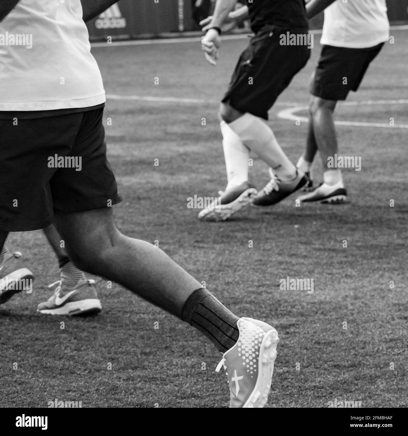 Delhi, India - July 01 2018: Footballers of local football team during ...
